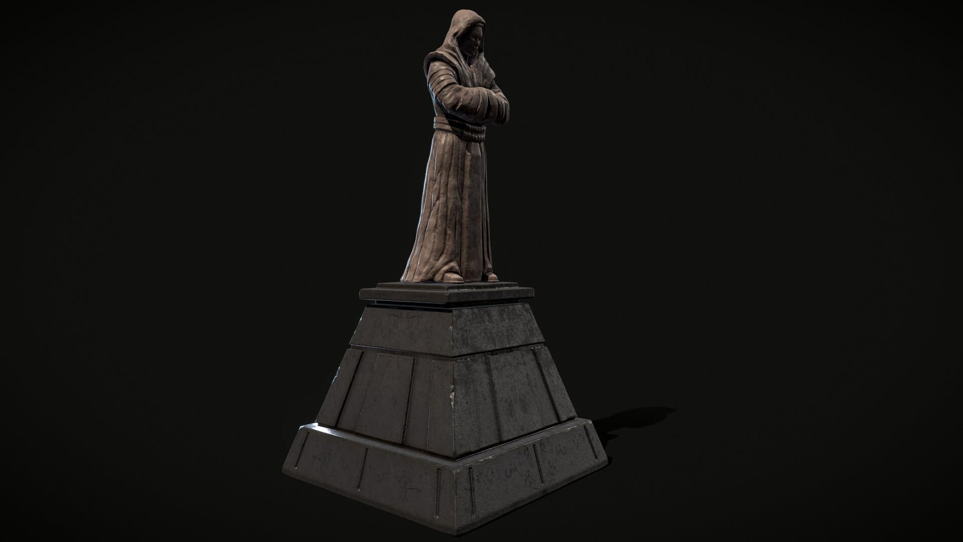 Star Wars Jedi Statue - 3D Model by Thomas_125