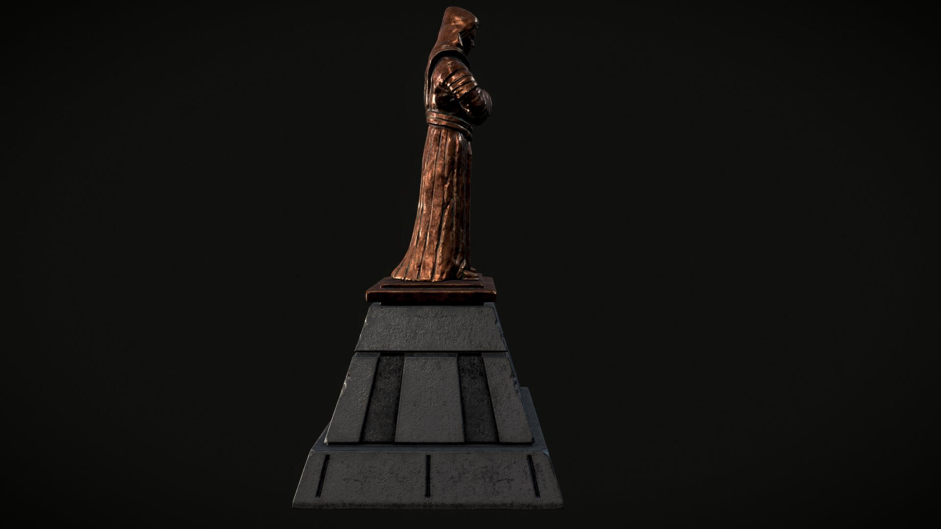 Star Wars Jedi Statue - 3D Model by Thomas_125