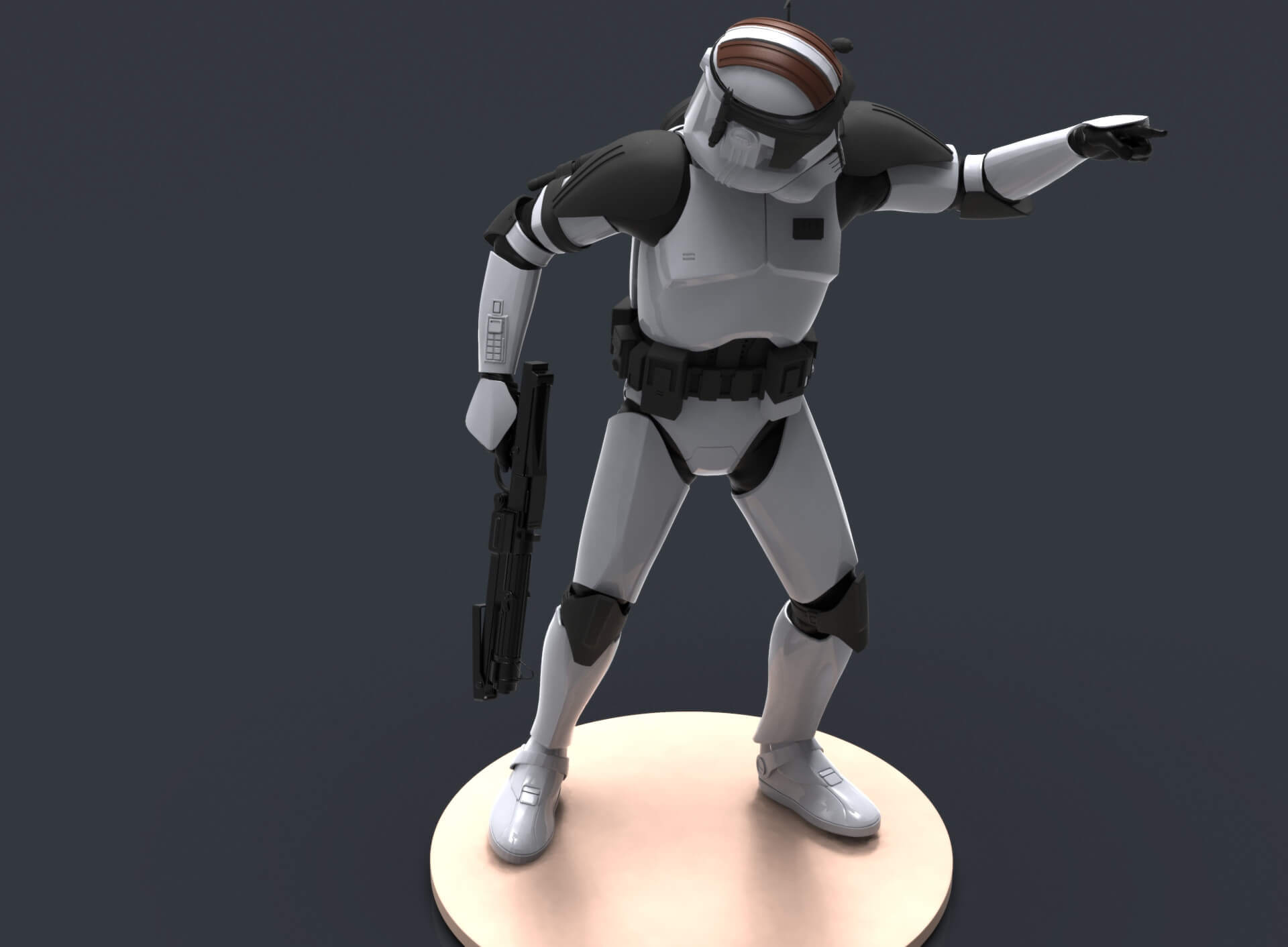 Star Wars 3D Printable Legion Clone Commander Cody by Thomas_125