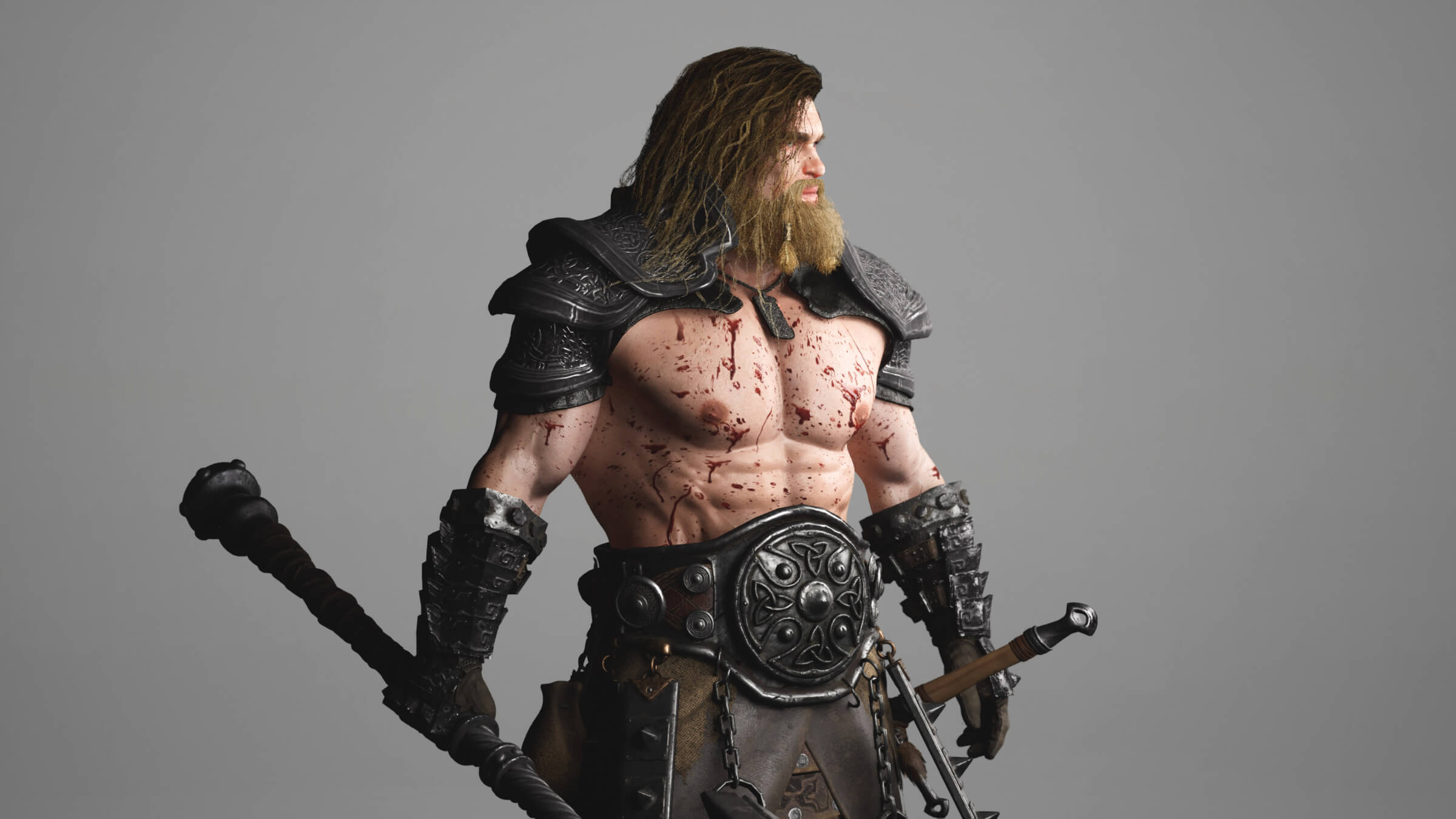 Bloodlust Thor (Shot C) 3D Render, Digital Art by tien_jian_fei