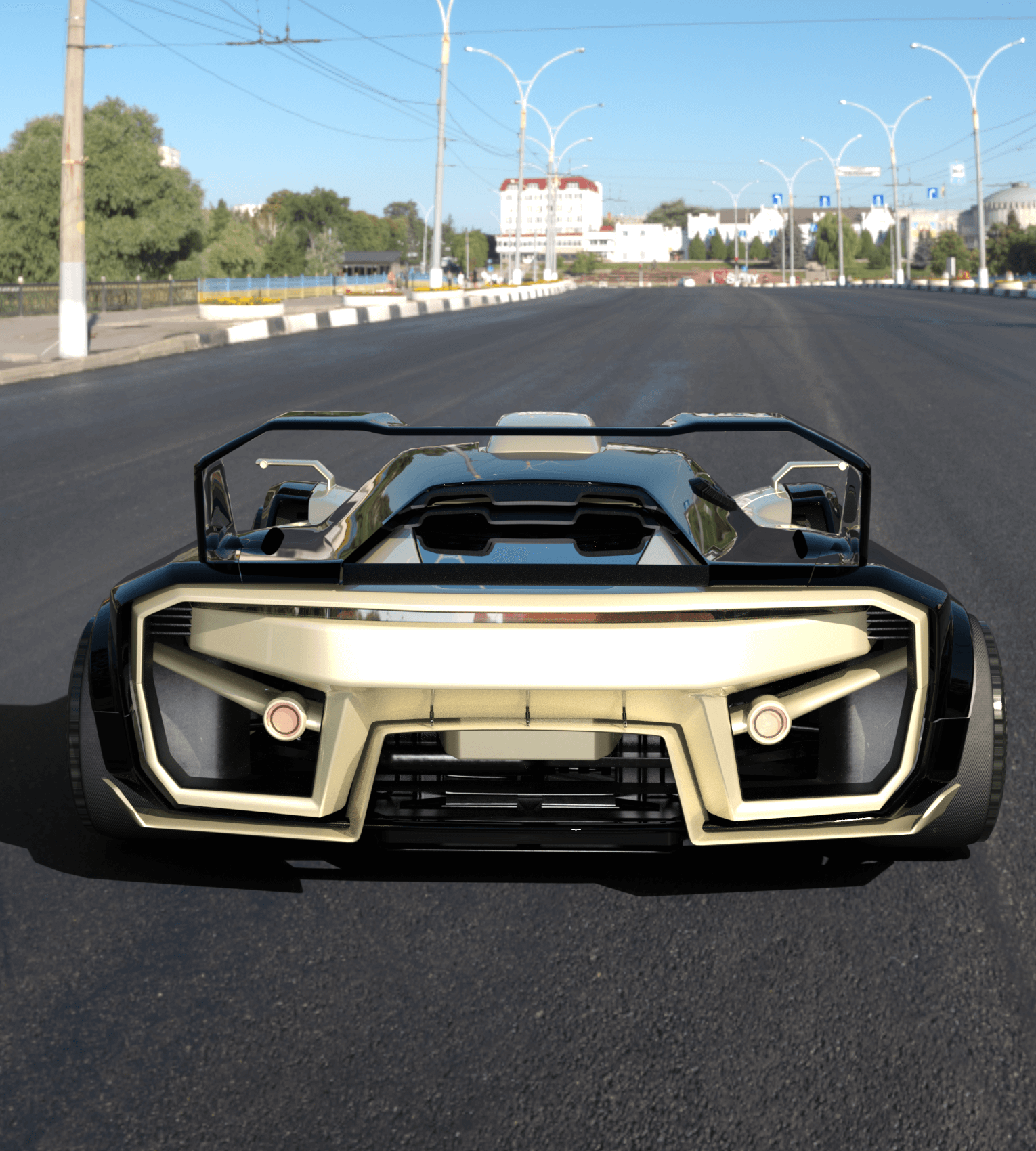 Hong Kong Supercar (Kitbash Experiment) - 01B 3D Render