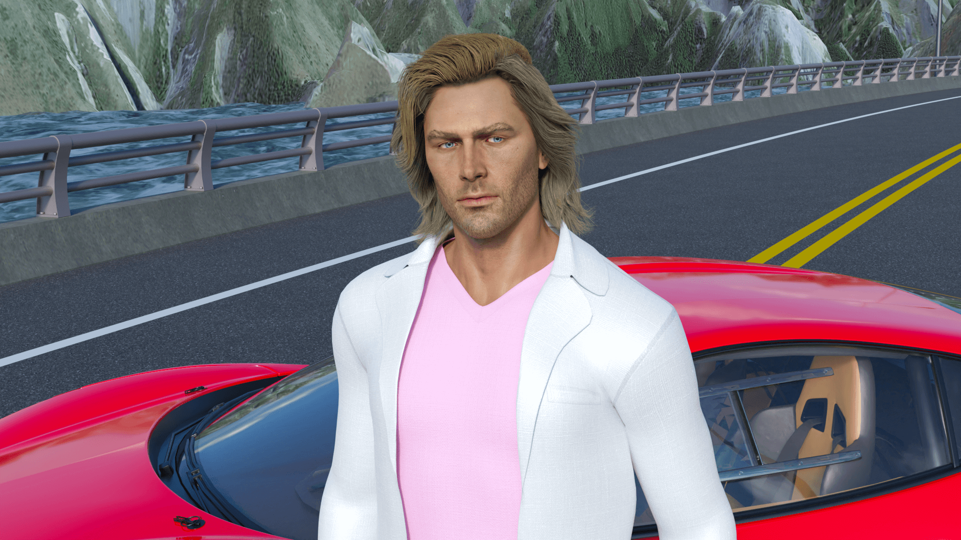 Out Run Upgrade - Bridge Scene 01 3D Render by tien_jian_fei