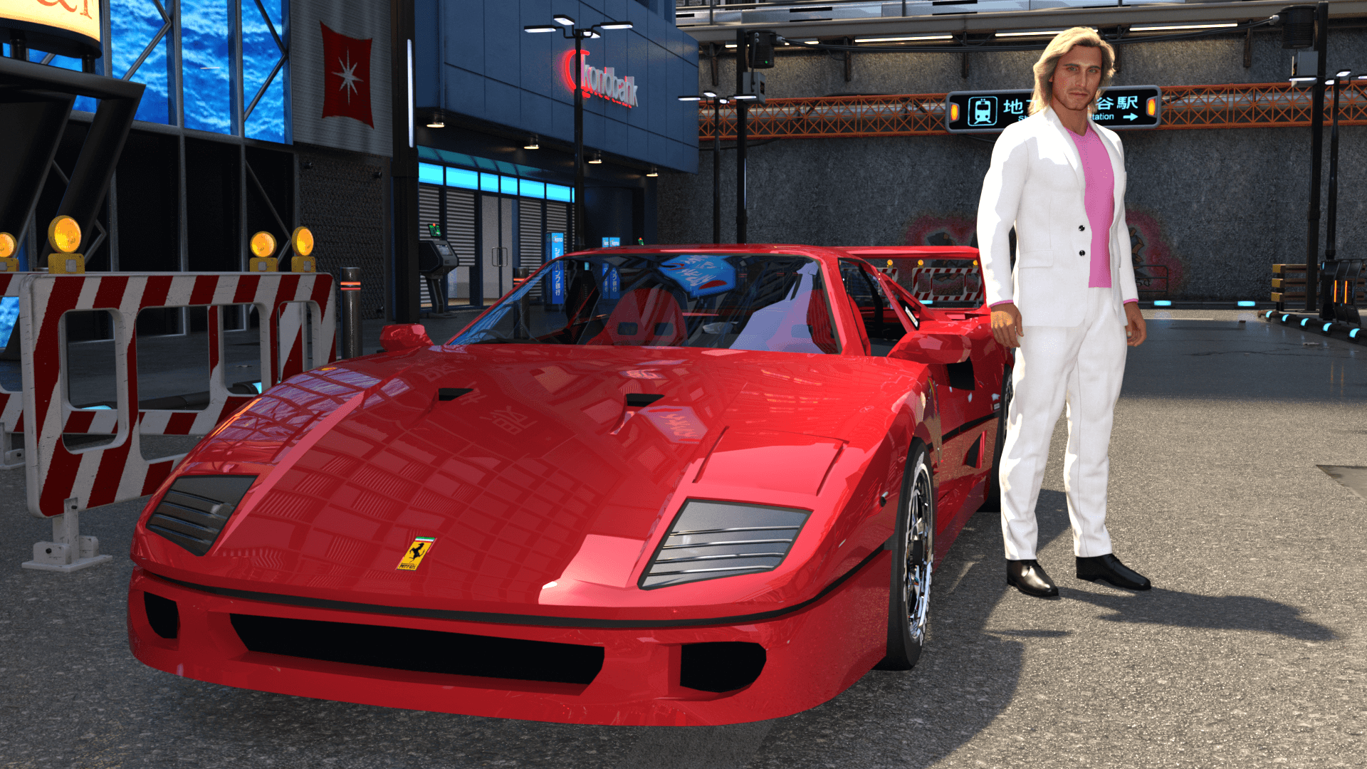 Outrun (Out Run) 2077 Concept Art - 01C - WIP 3D Render | RenderHub Gallery