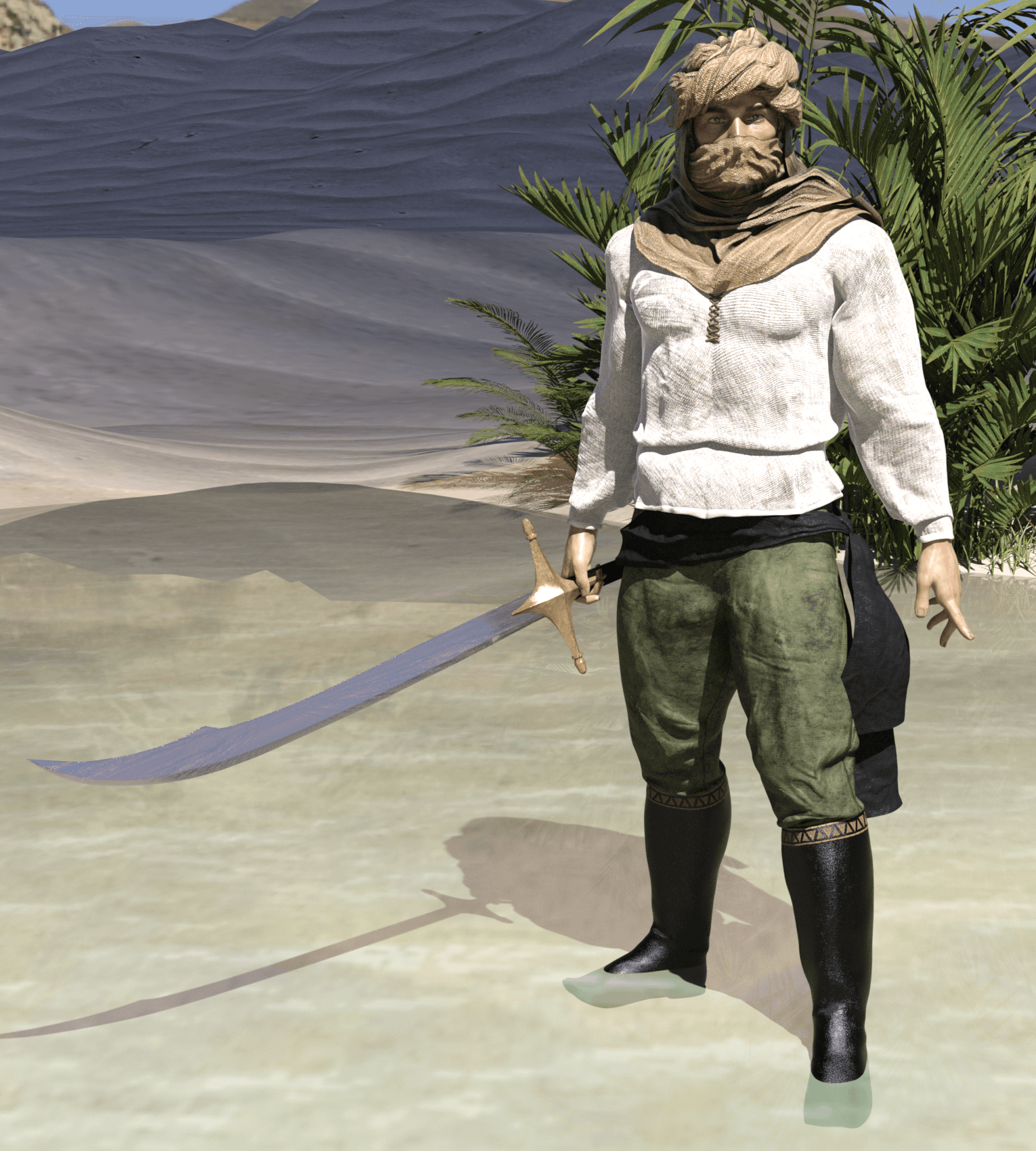 Ray Harryhausen Tribute - Captain Sinbad - 01B - WIP 3D Render