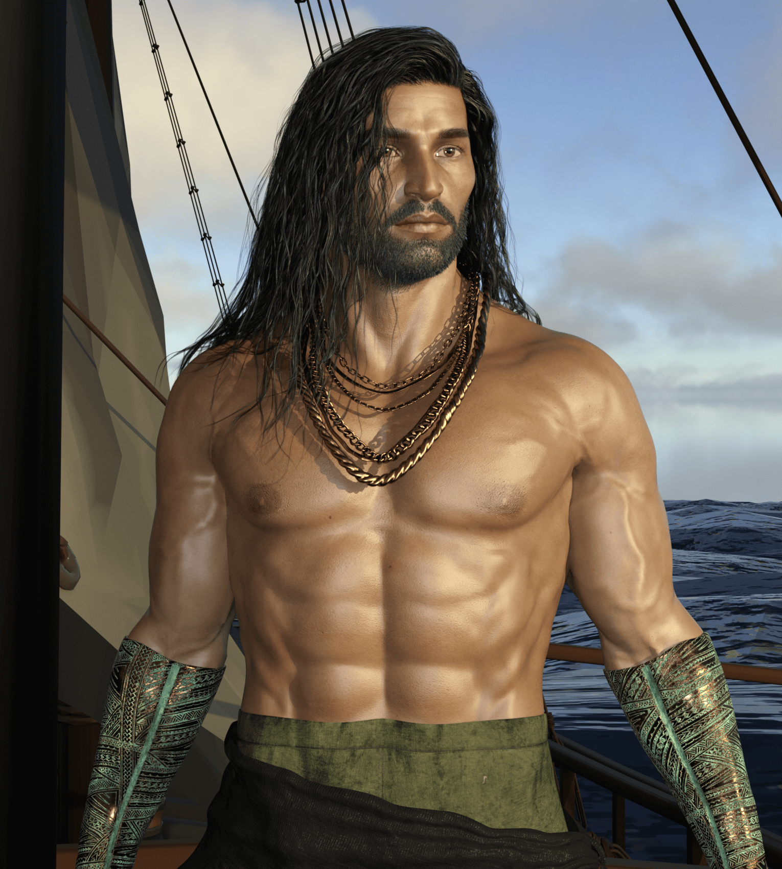 Ray Harryhausen Tribute - Captain Sinbad - 01C - WIP 3D Render