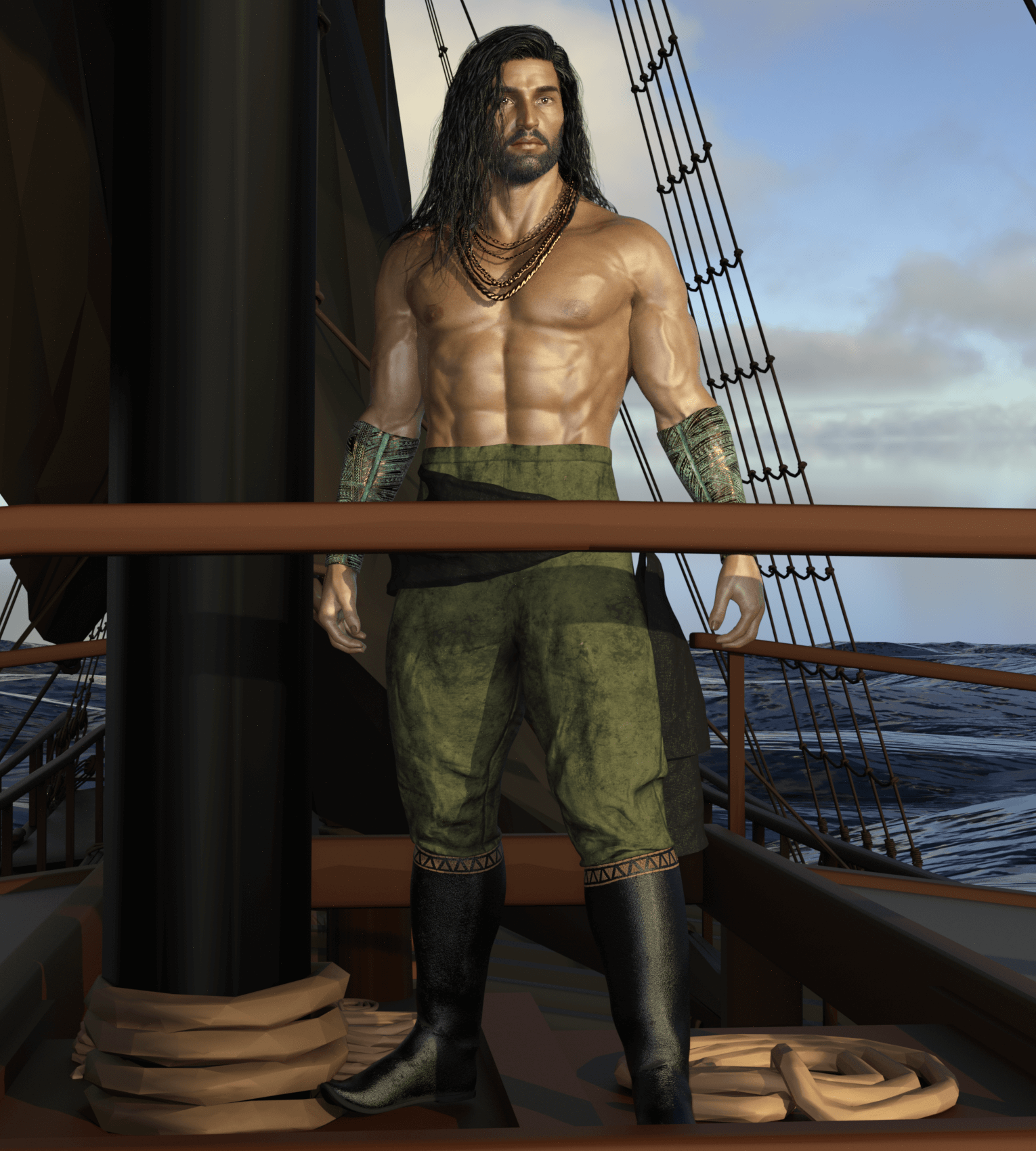 Ray Harryhausen Tribute - Captain Sinbad - 01E - WIP 3D Render