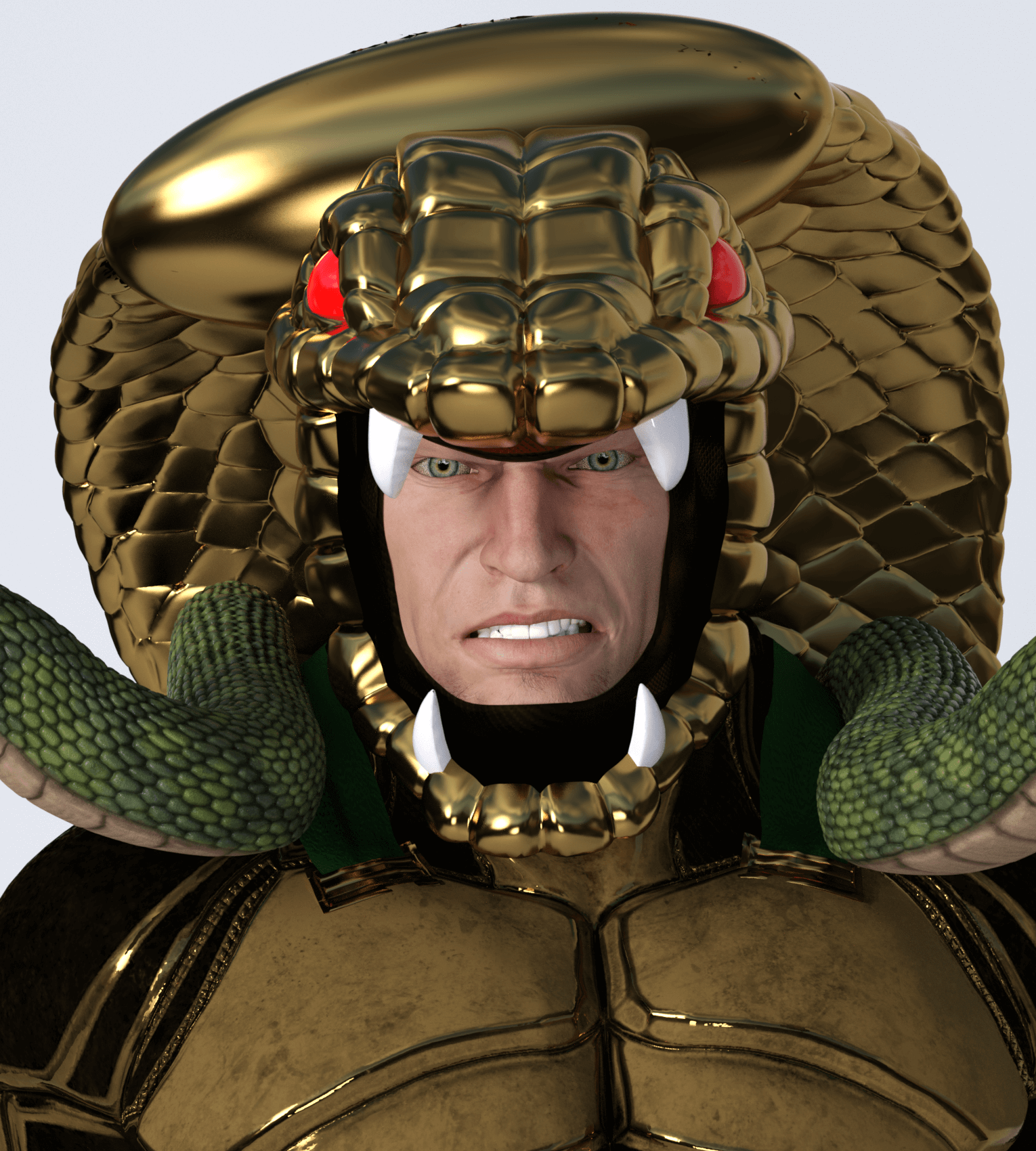 Serpentor - WIP - View A 3D Render, Digital Art by tien_jian_fei
