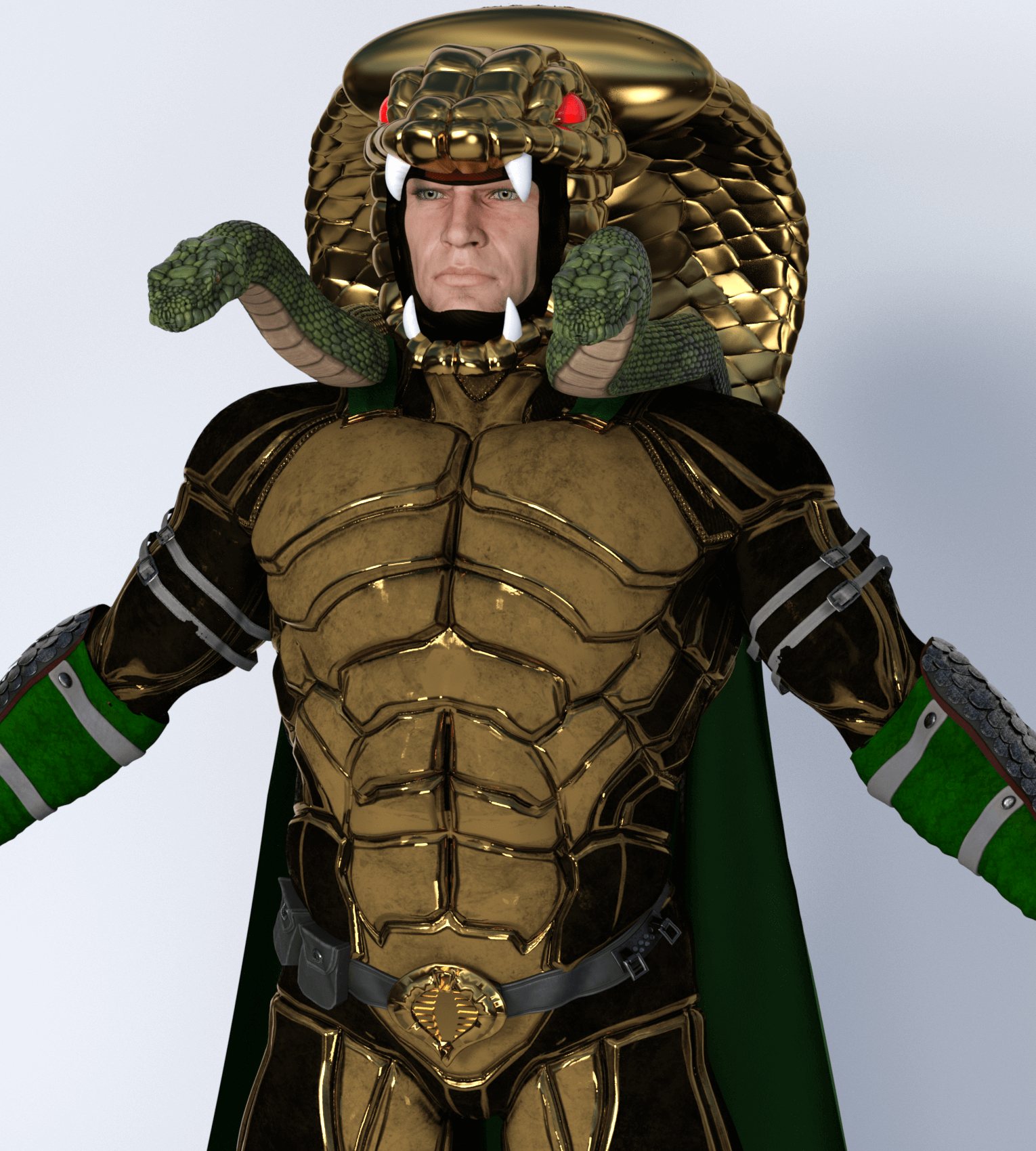Serpentor - WIP - View B 3D Render, Digital Art by tien_jian_fei