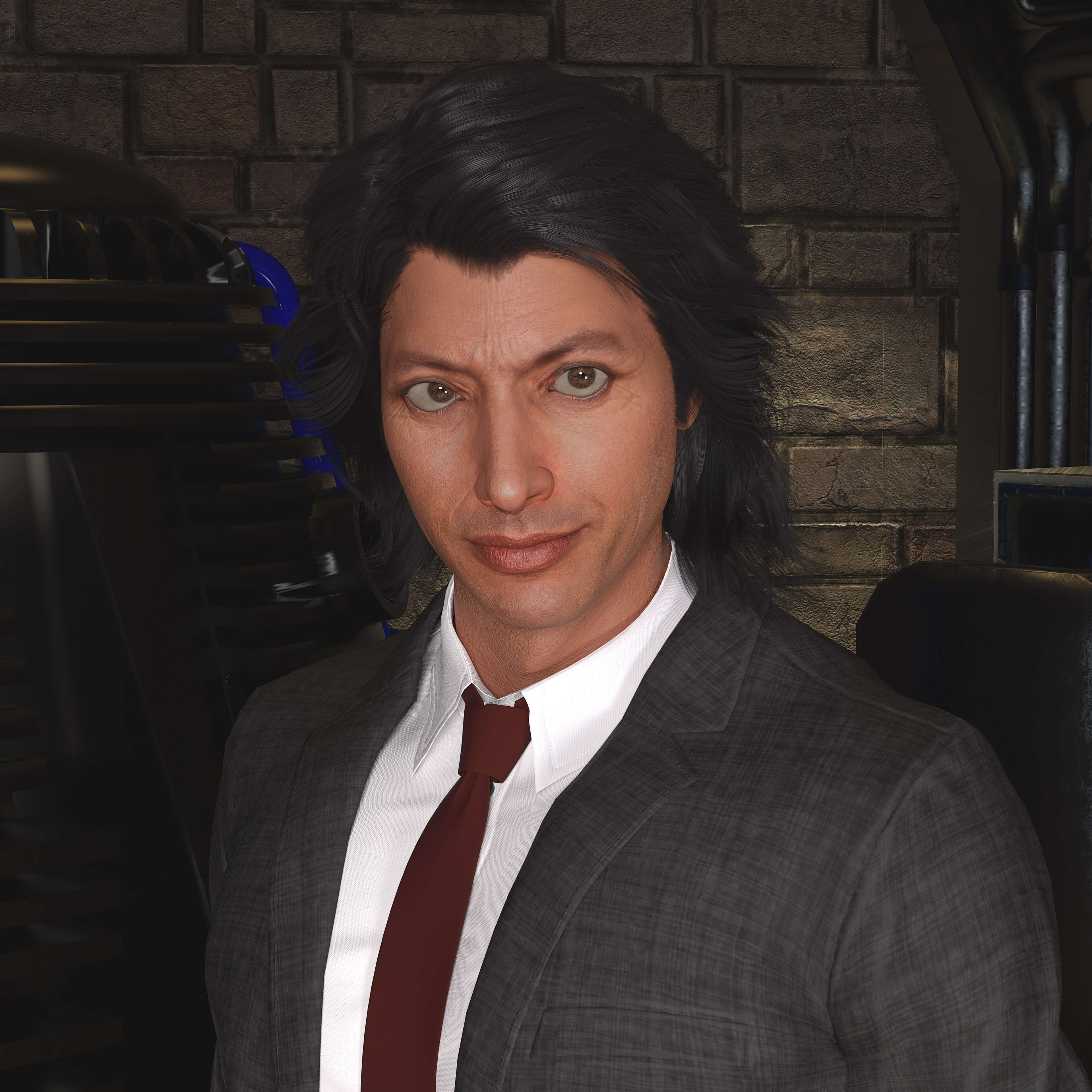 Seth Brundle - Closeup - The Fly (1986) 3D Render