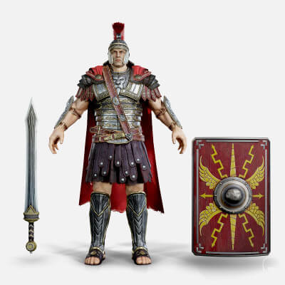 King Caesar Roman Emperor General Soldier Armor - 3D Model by tiger_studio