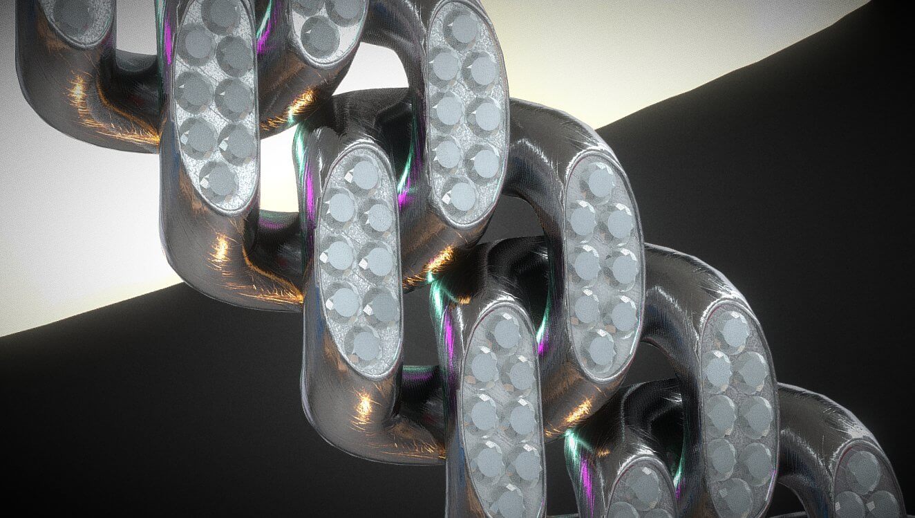 Diamond Link Chain - 3D Model by tikosgames