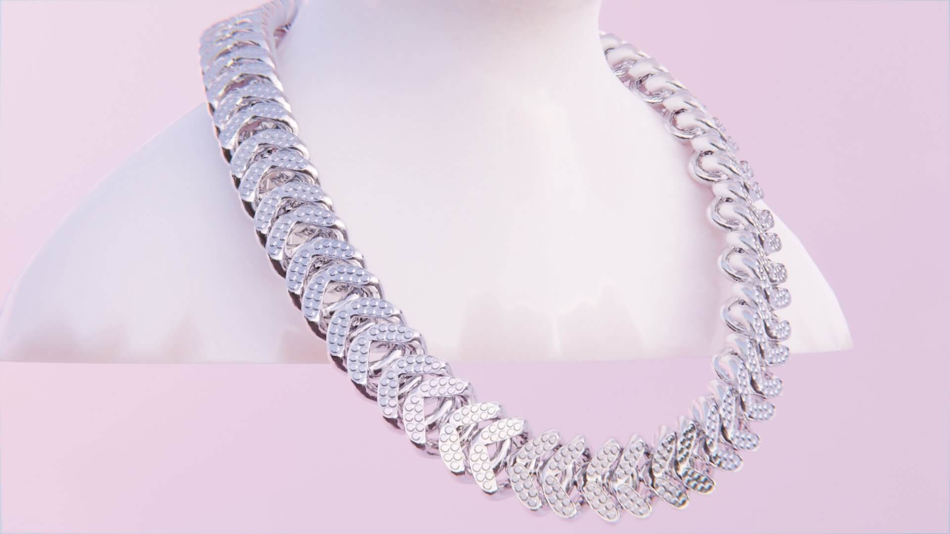 Interlocking Diamond Link Chain - 3D Model by tikosgames