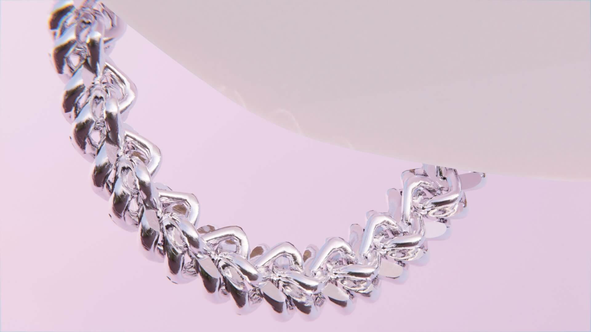 Interlocking Diamond Link Chain - 3D Model by tikosgames