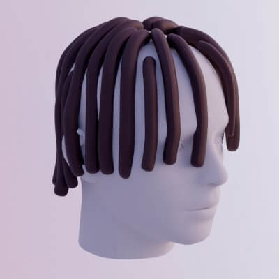 Short Dreadlocks (Low Poly) - Free 3D Model by tikosgames