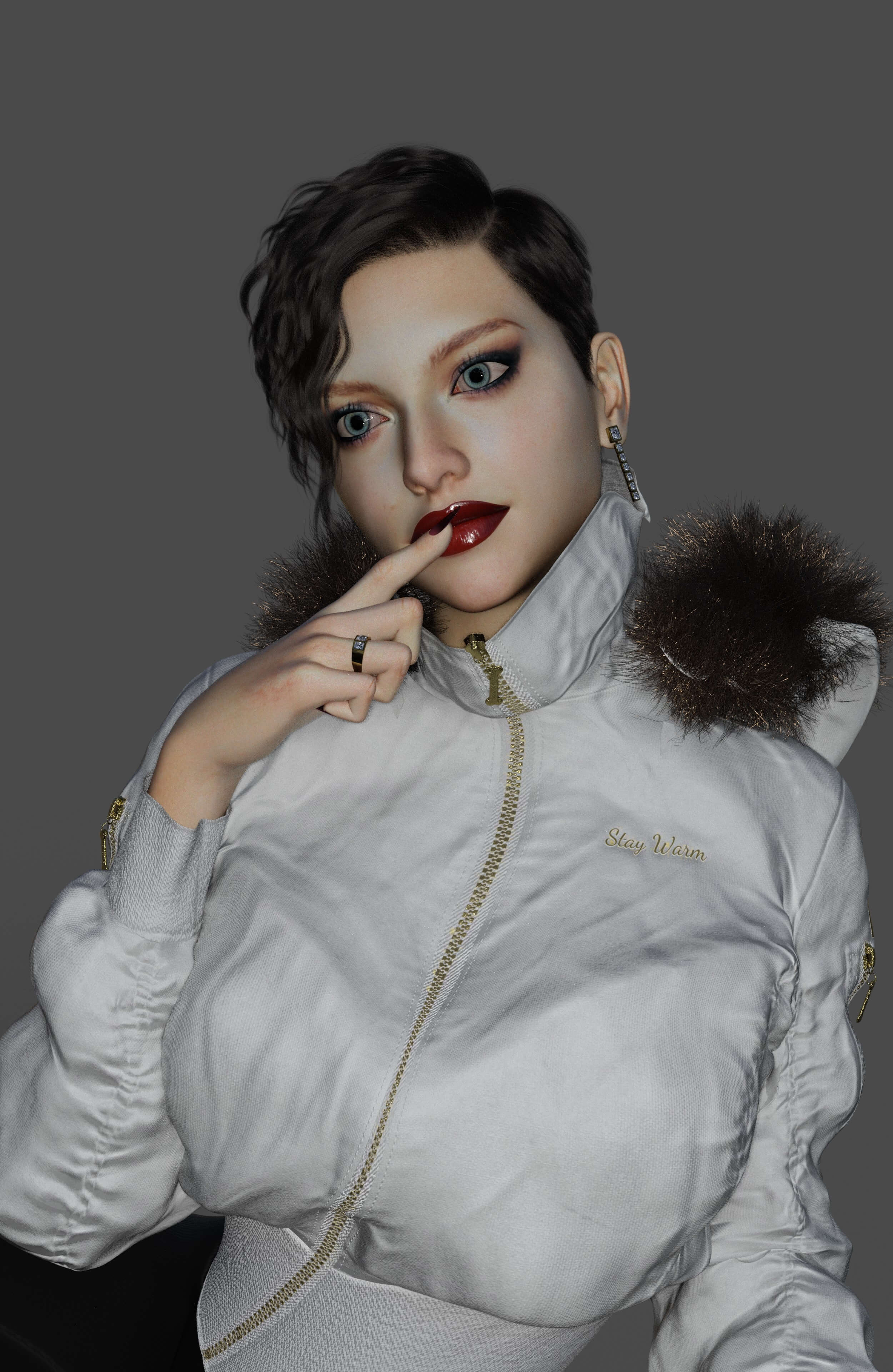 Amanda Winter 3D Render, Digital Art by Timbermen777