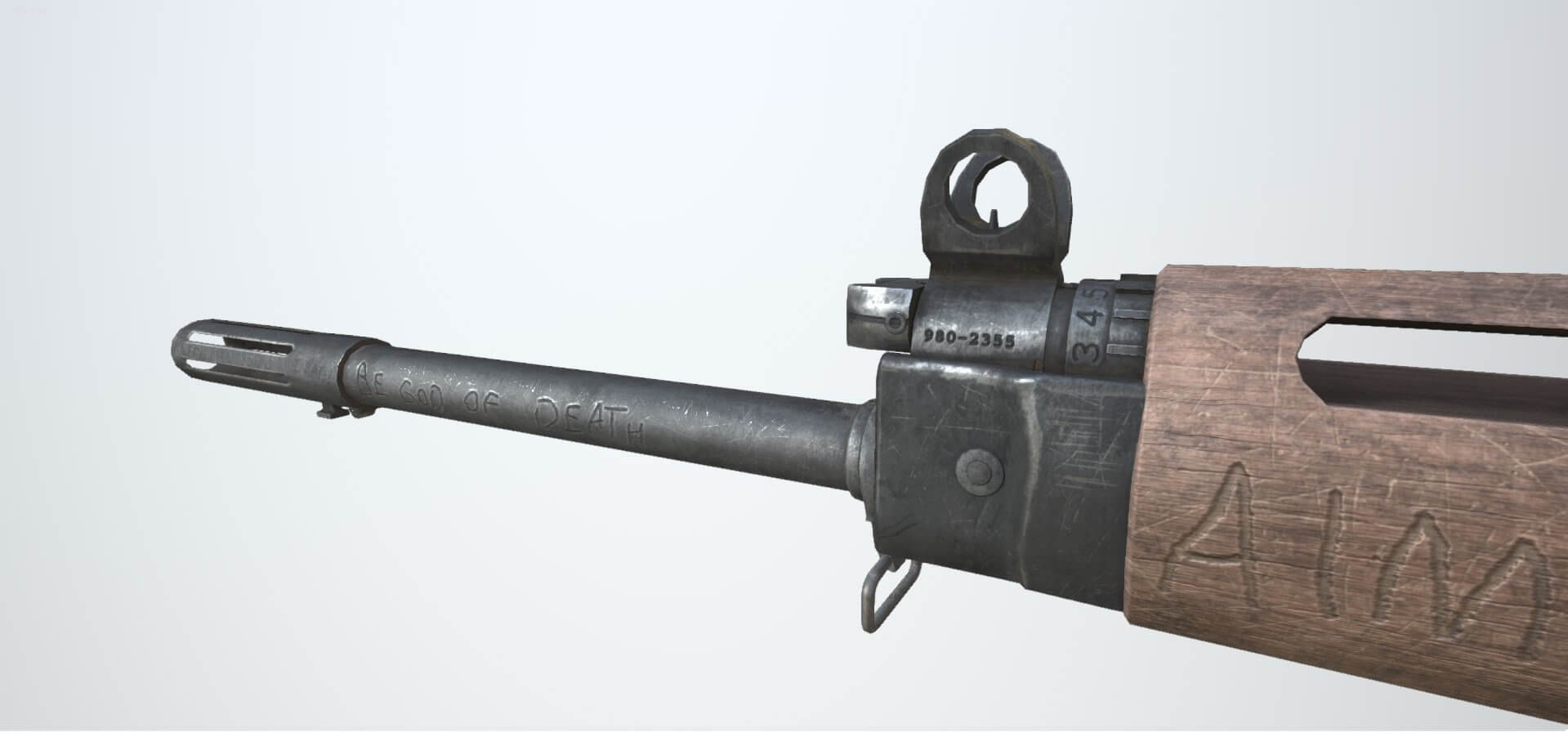 FN FAL Rifle War - 3D Model by TimberTinker