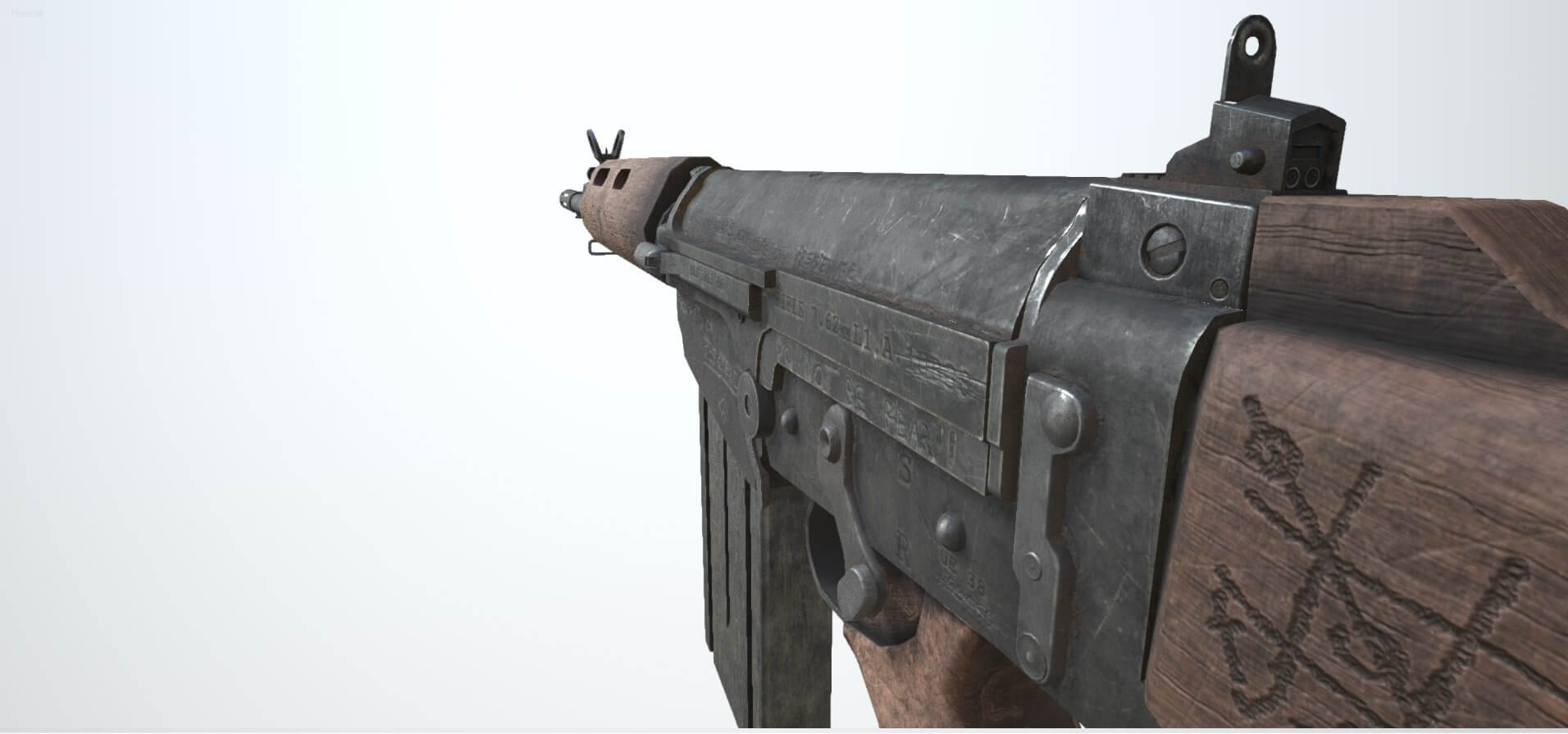 FN FAL Rifle War - 3D Model by TimberTinker