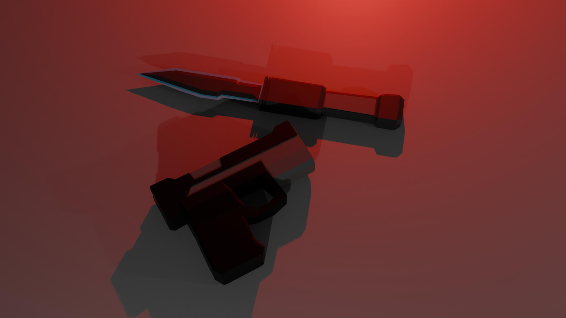 Low Poly Guns and Knife - Free 3D Model by timejumps
