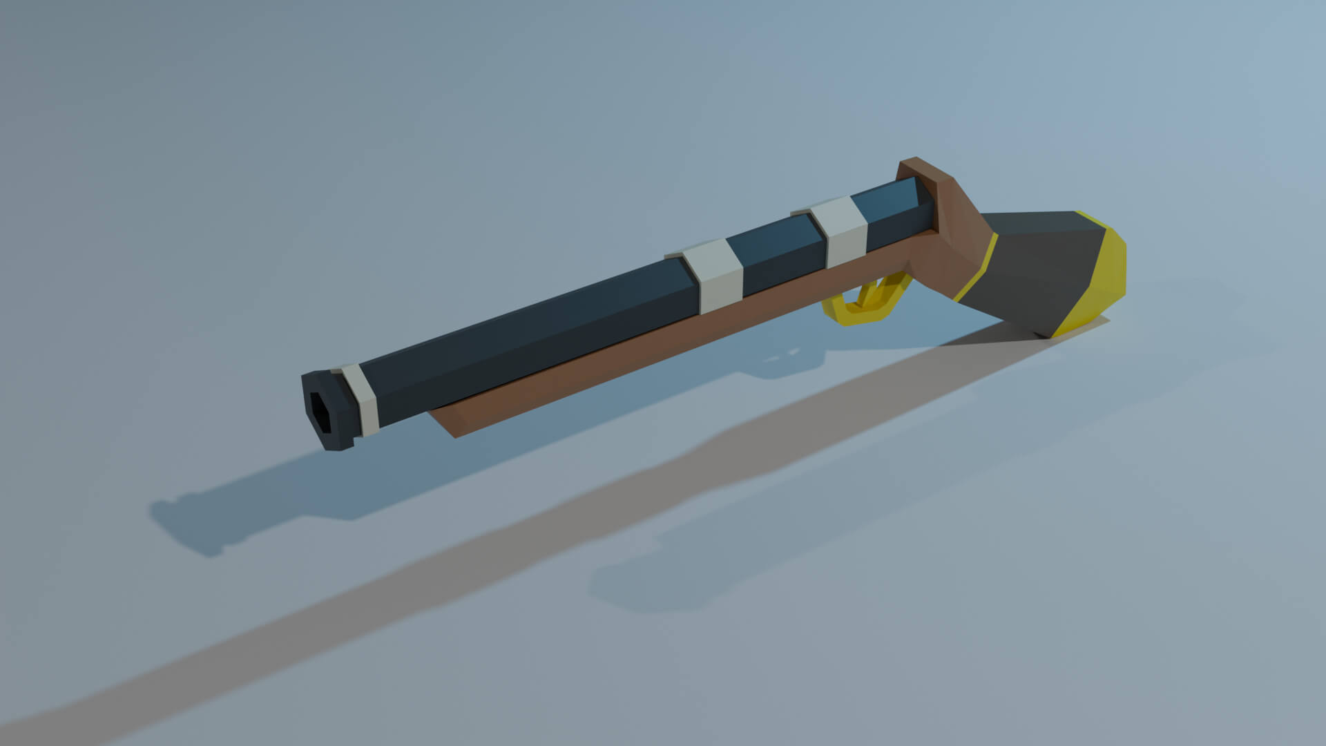 Low Poly Musket - Free 3D Model by timejumps
