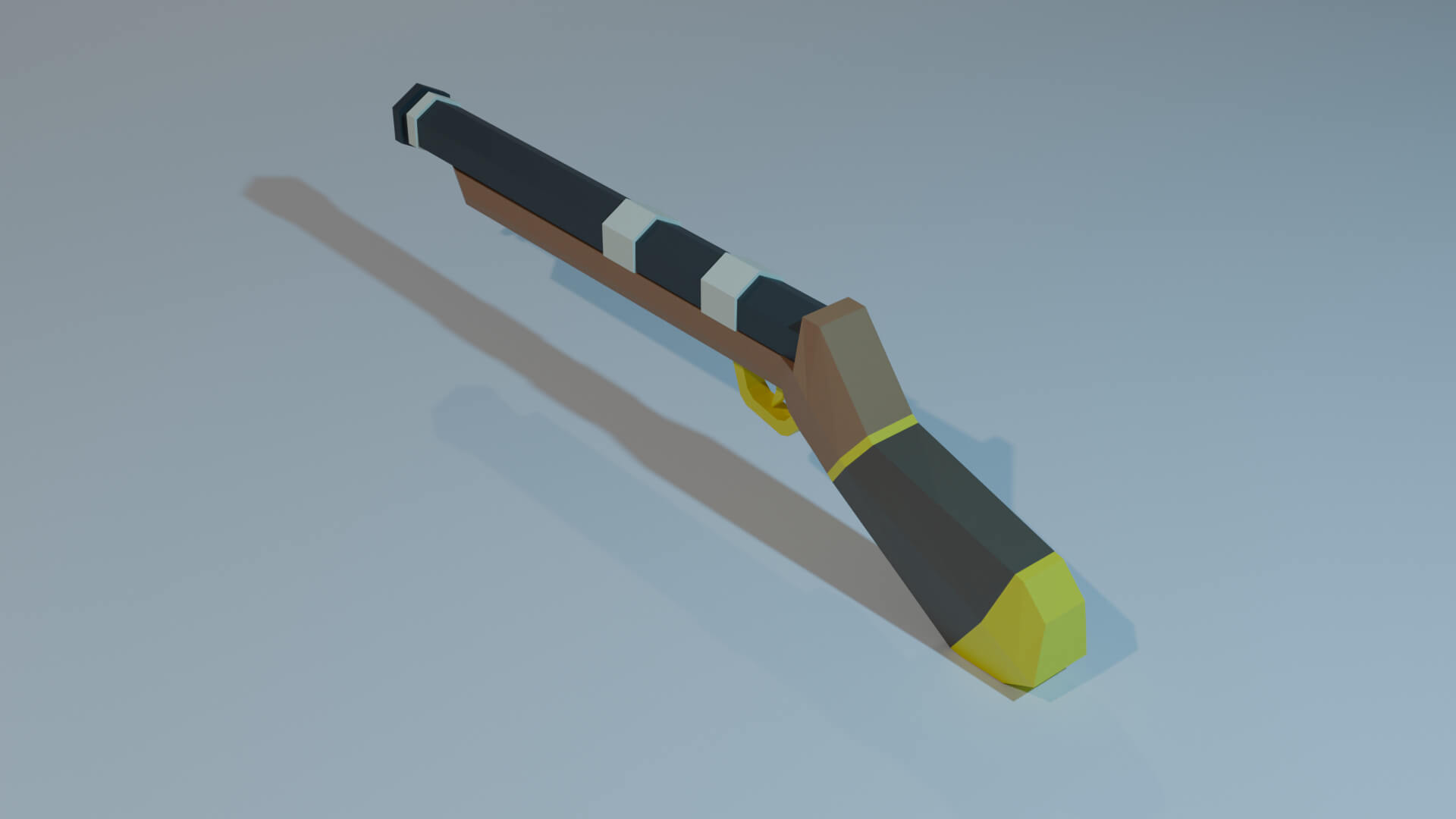 Low Poly Musket - Free 3D Model by timejumps