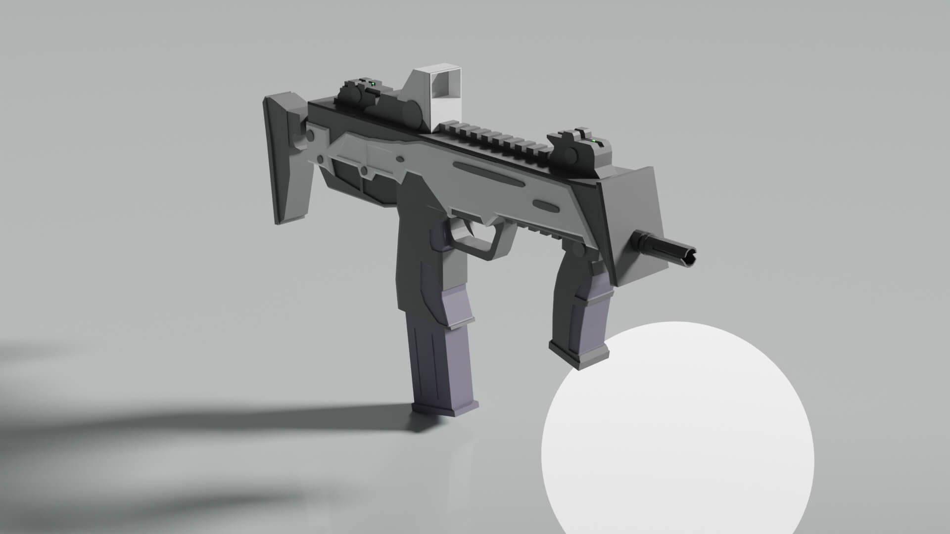 Tech Submachine Gun (MP7) - 3D Model by timejumps