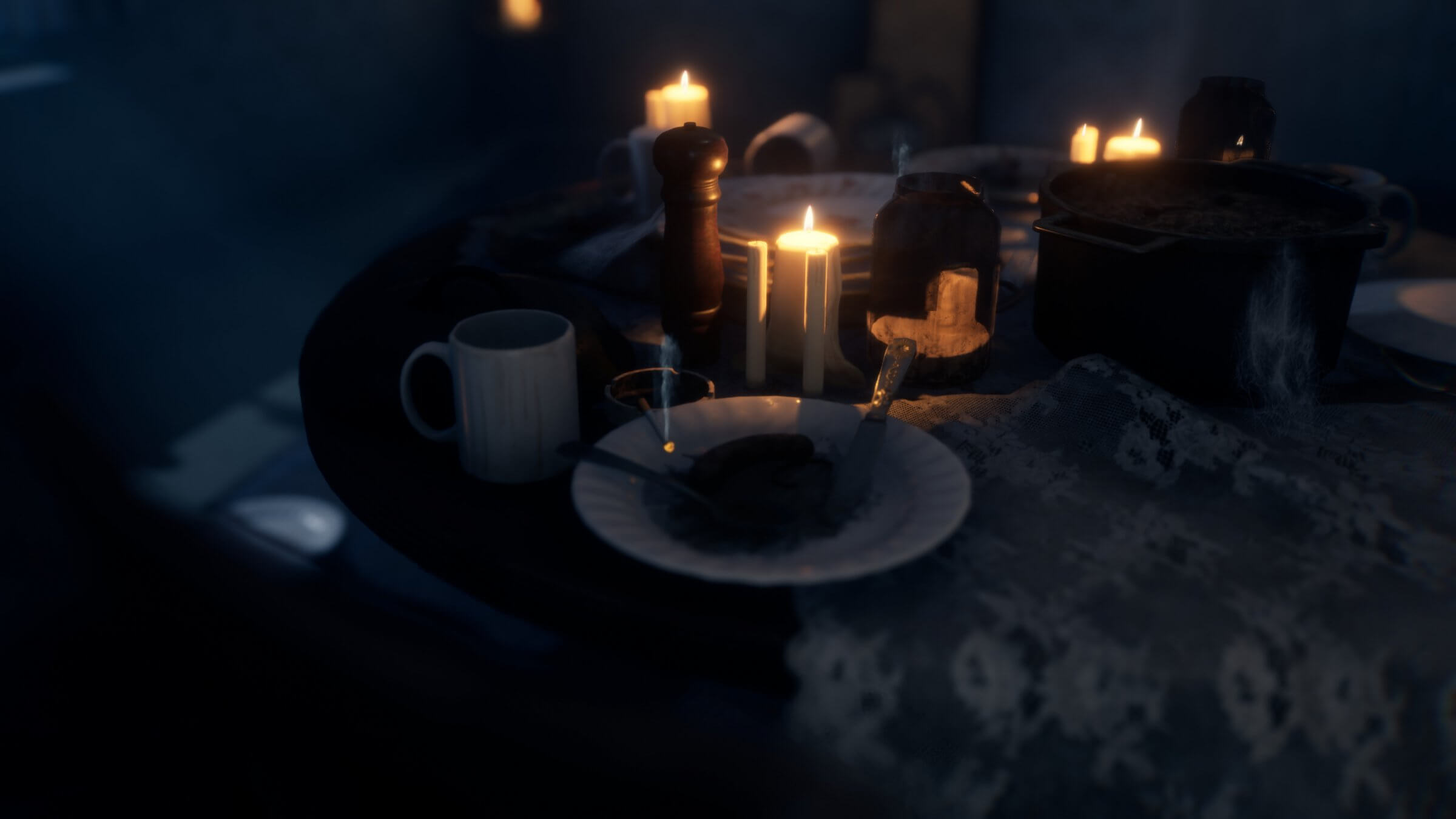 Horror Dining Room - Asset Pack UE4 3D Model by TimH