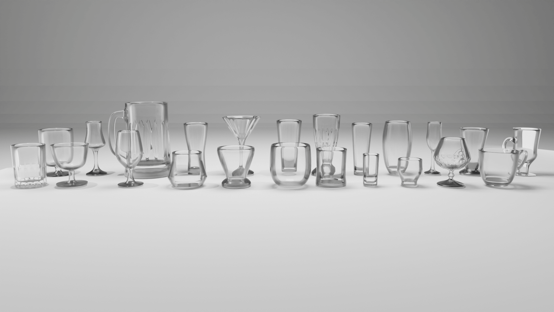 Glass Cups 3D Render | RenderHub Gallery