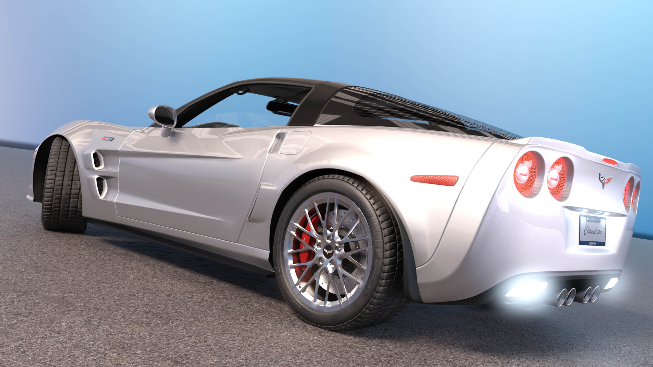 2010 ZR1 Corvette 3D Render, Digital Art by timnaas