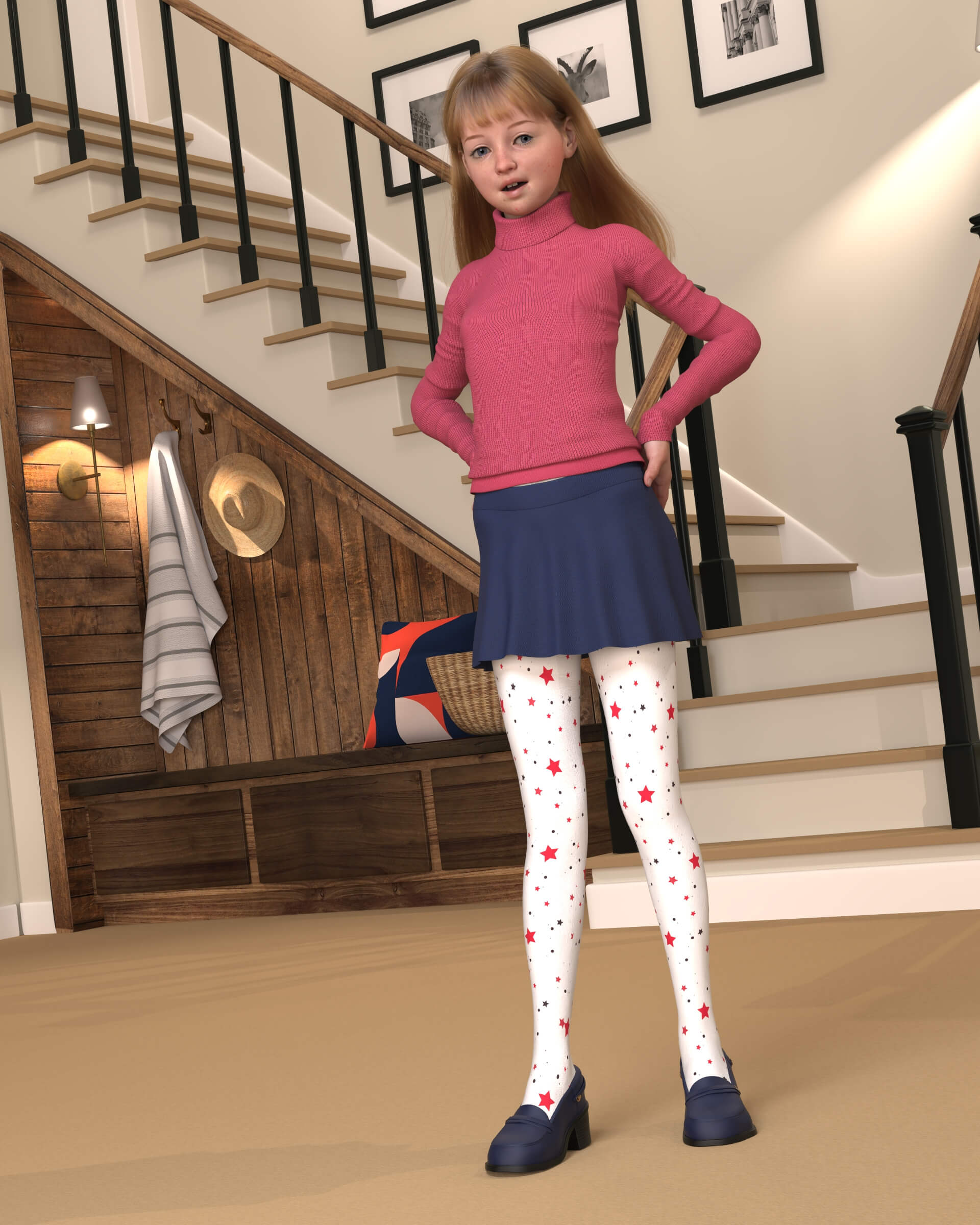 AGD Marina 12yo 3D Render, Digital Art by timnaas