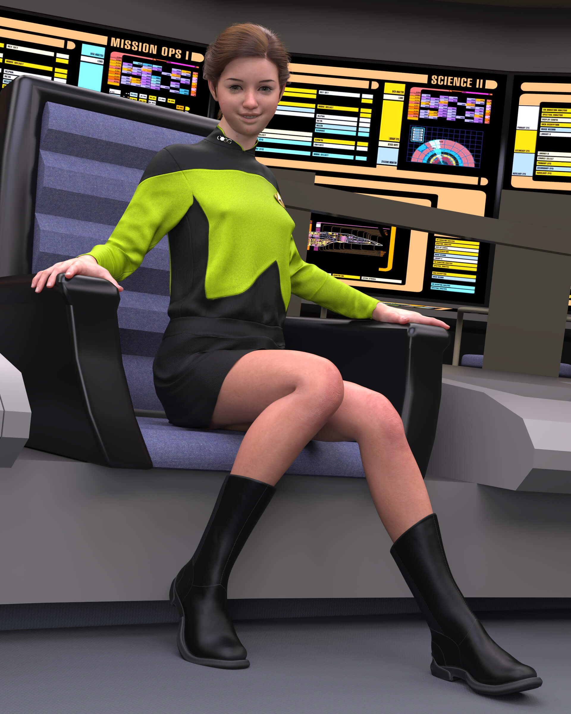 It's Good to Be the Captain's Daughter 3D Render by timnaas
