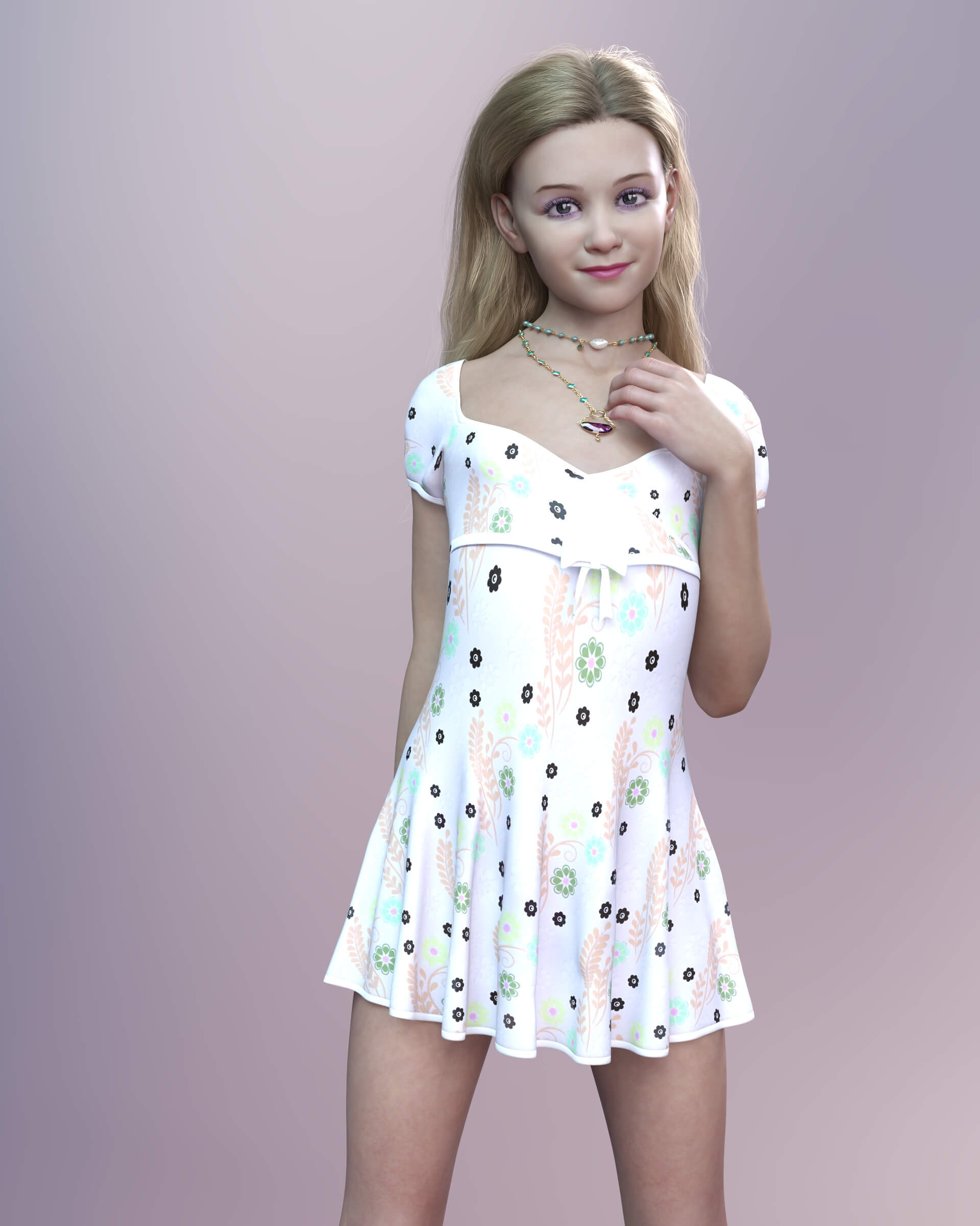 Ms Ashley's Pretty Dress 3D Render, Digital Art by timnaas