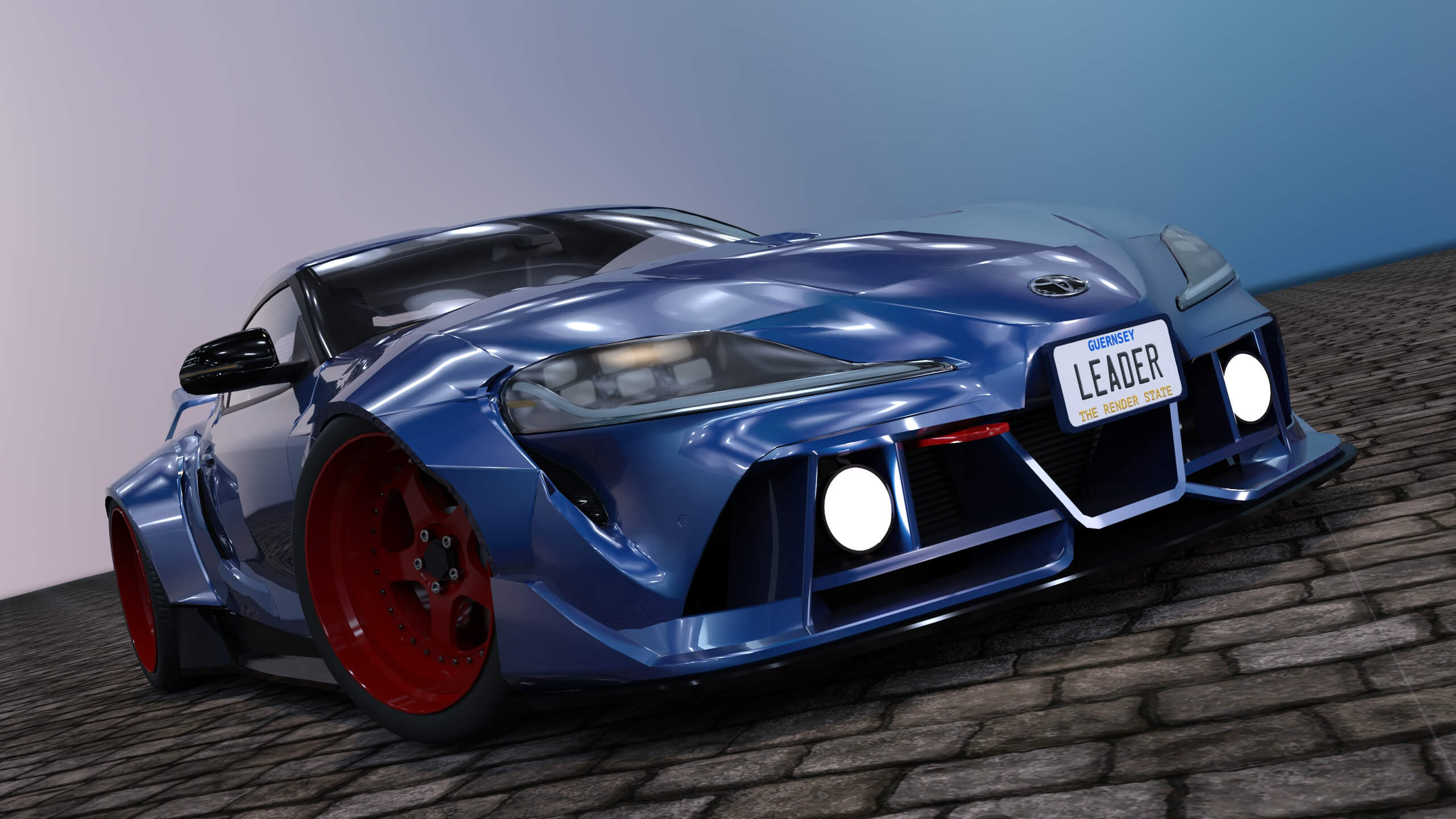 Toyota Supra A90 3D Render, Digital Art by timnaas