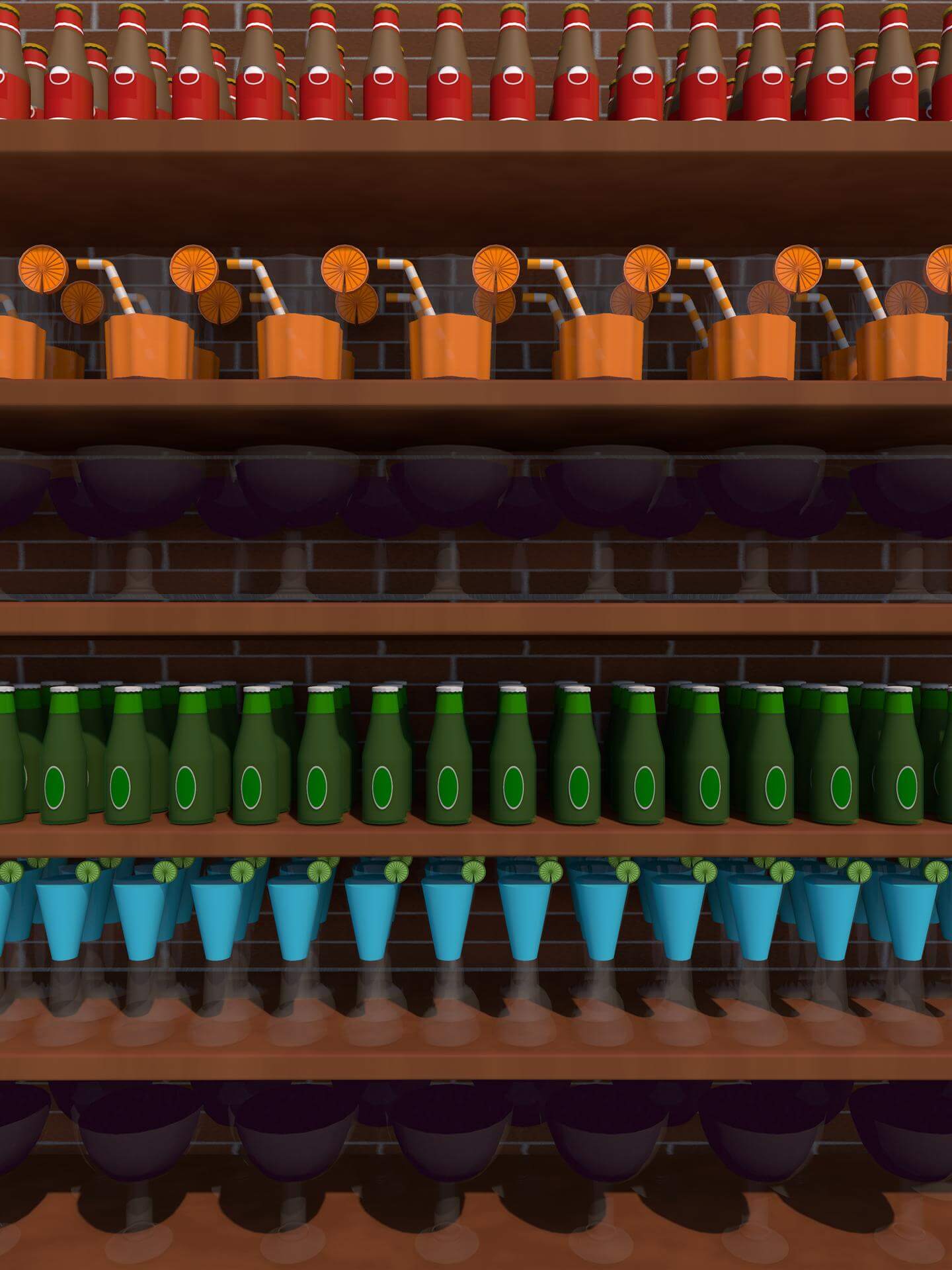 Liquor Shelf - 3D Model by timokkers