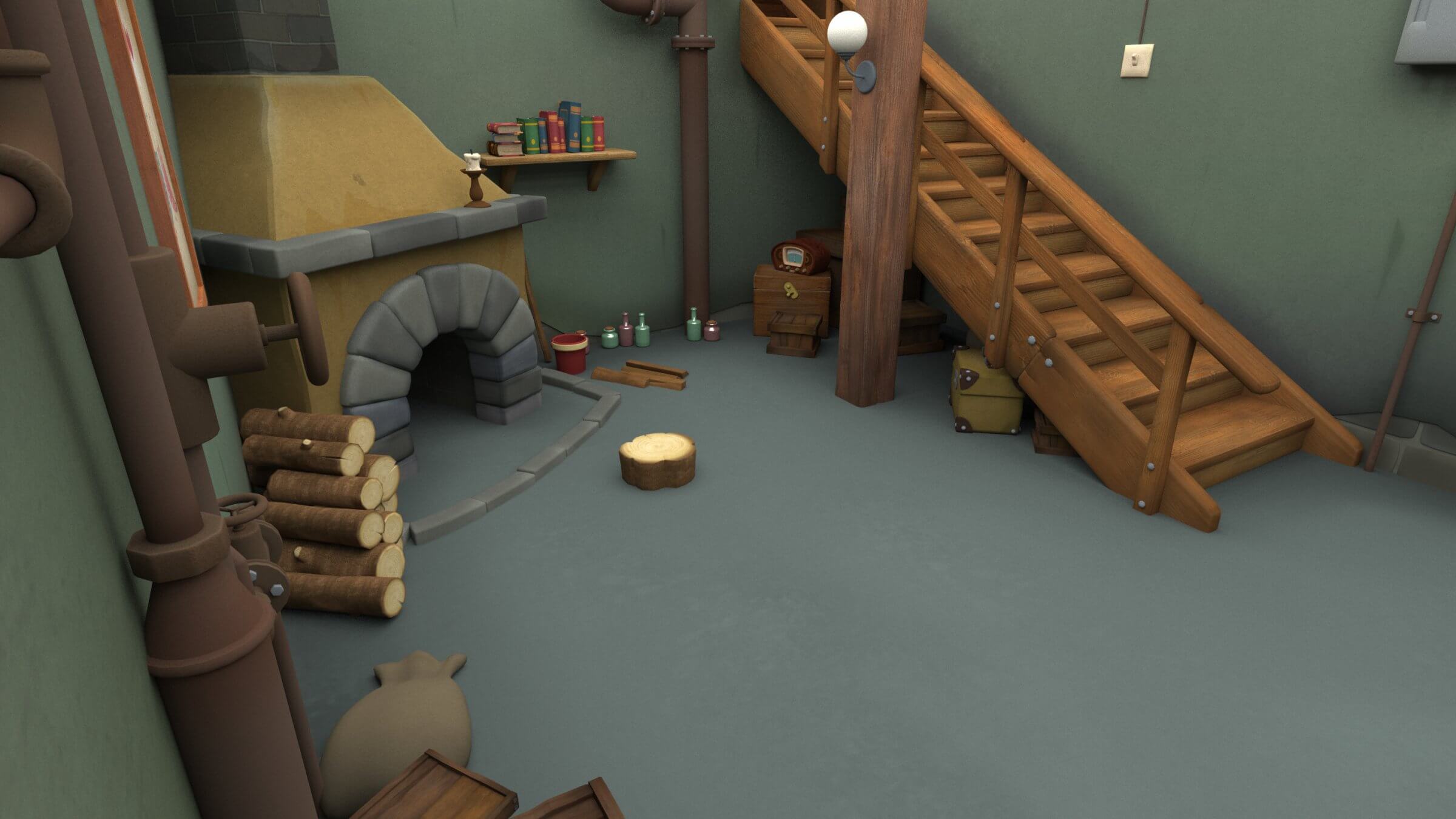 Cartoon Basement - 3D Model by tingting