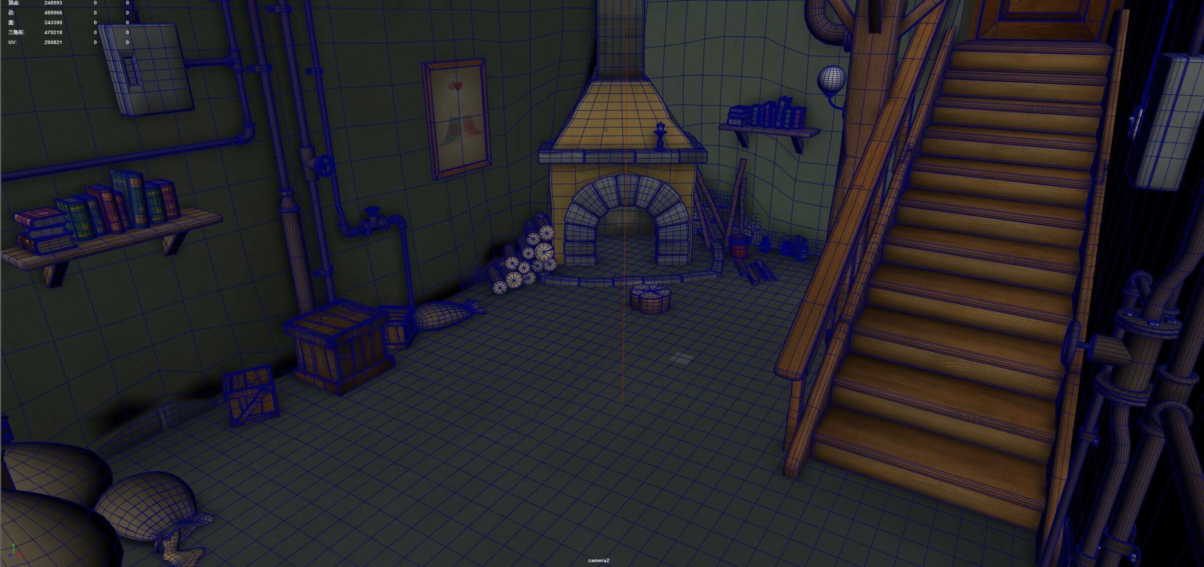 Cartoon Basement - 3D Model by tingting