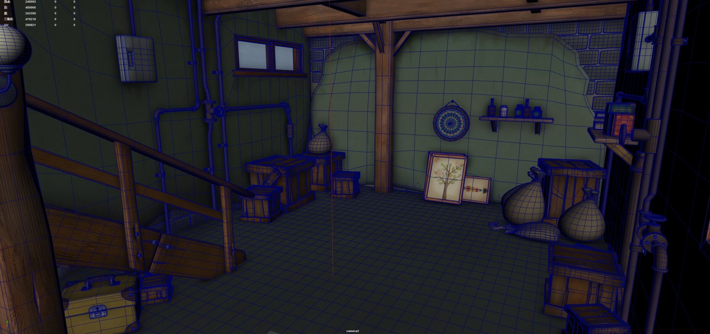 Cartoon Basement - 3D Model by tingting