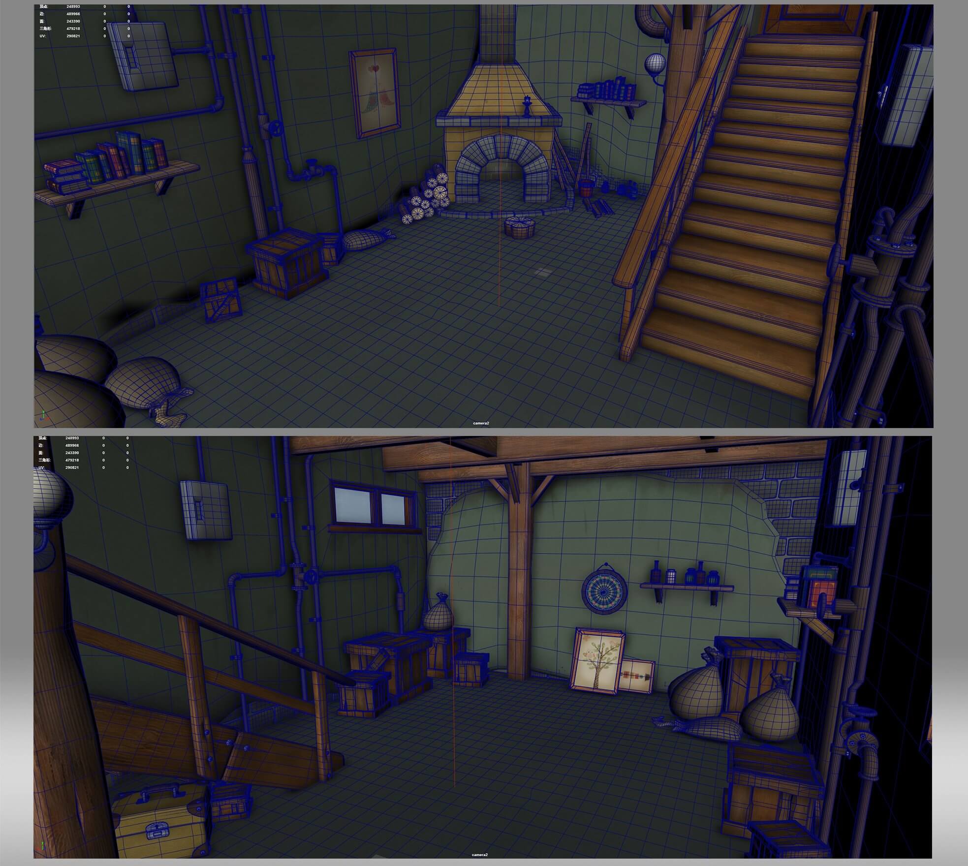 Cartoon Basement - 3D Model by tingting