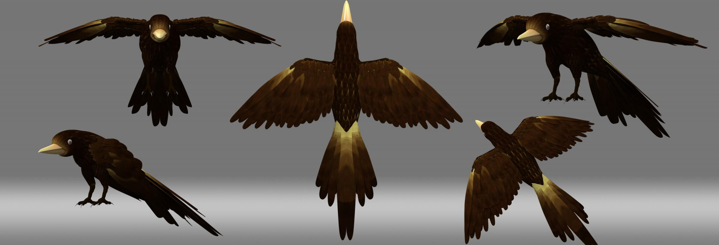 Cartoon Bird - 3D Model by tingting