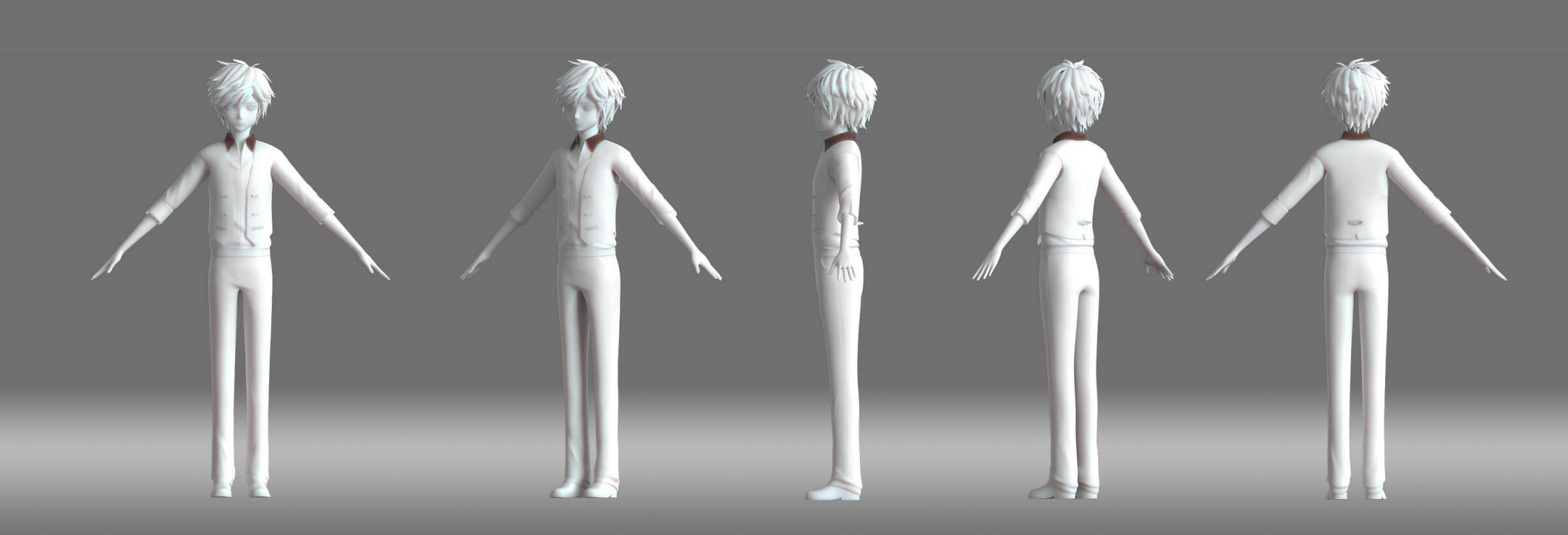 Cartoon Child Man - 3D Model by tingting