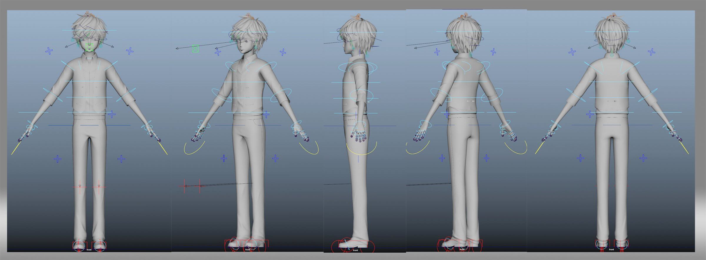 Cartoon Child Man - 3D Model by tingting