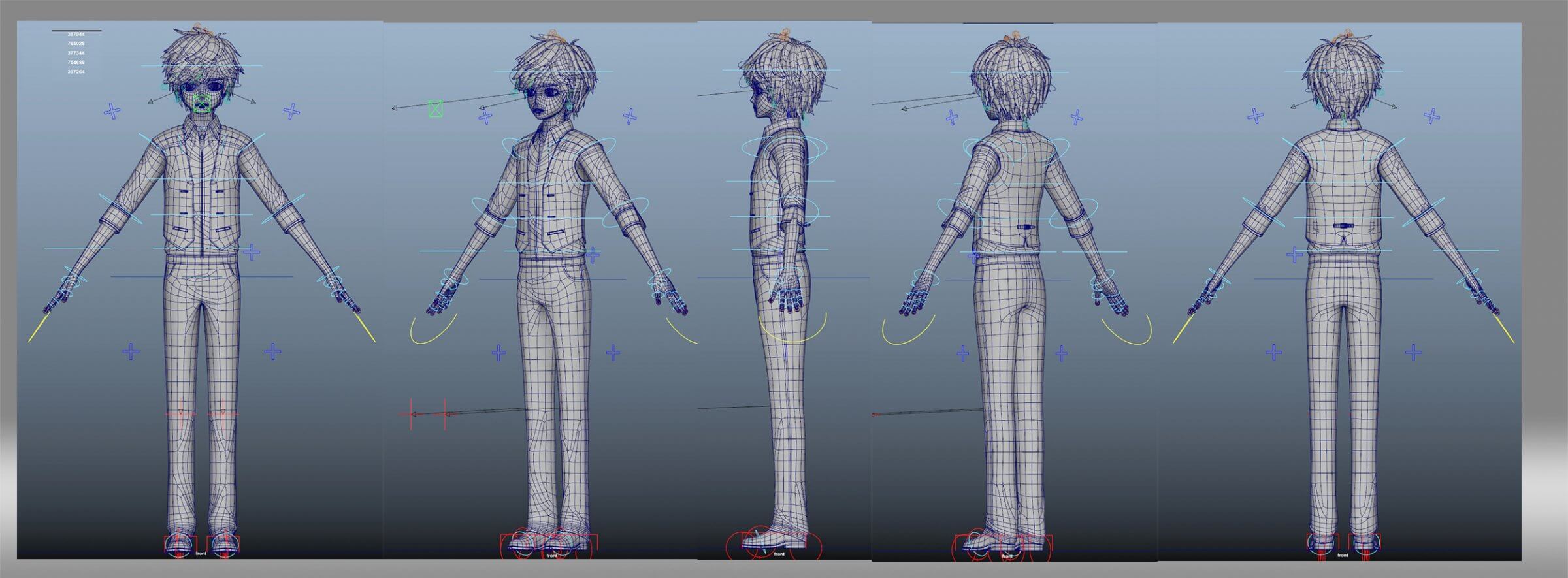 Cartoon Child Man - 3D Model by tingting
