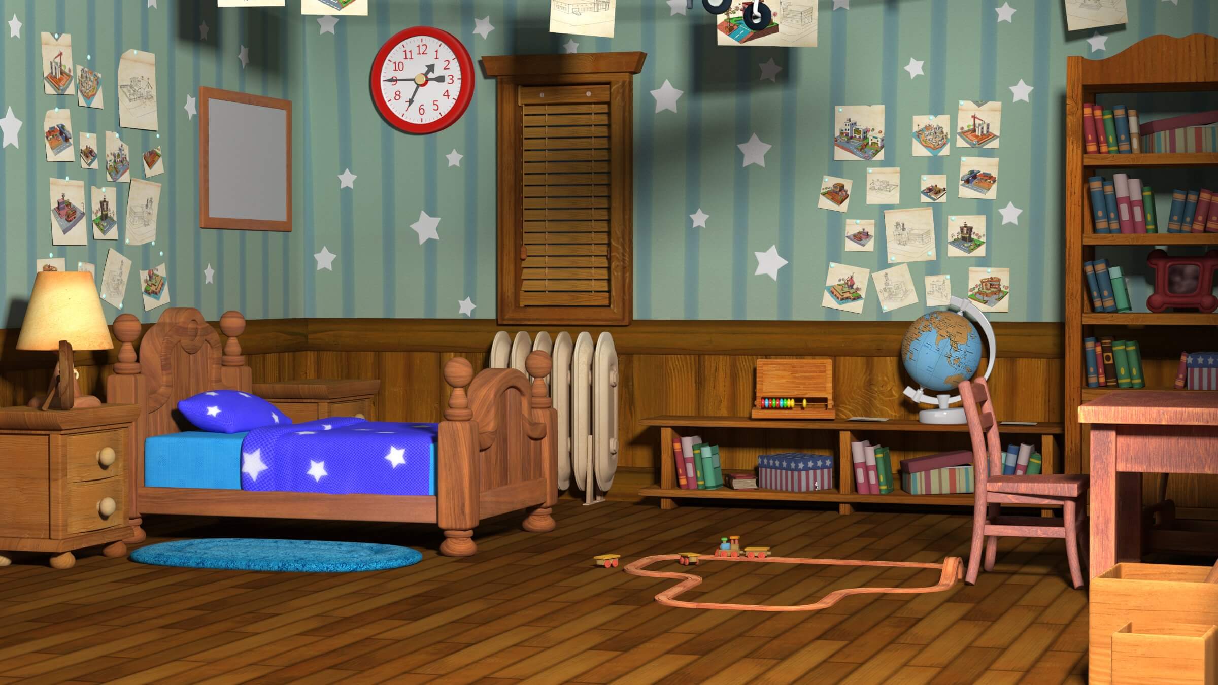Cartoon Child Room - 3D Model by tingting