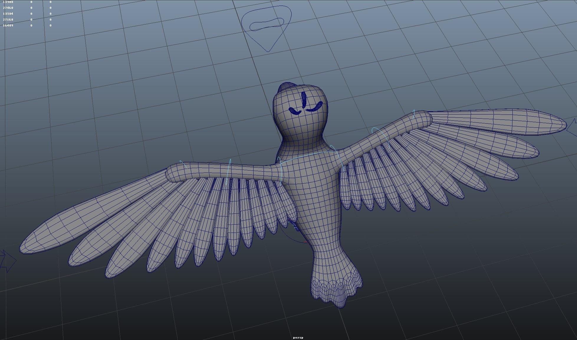 Cartoon Crow - 3D Model by tingting