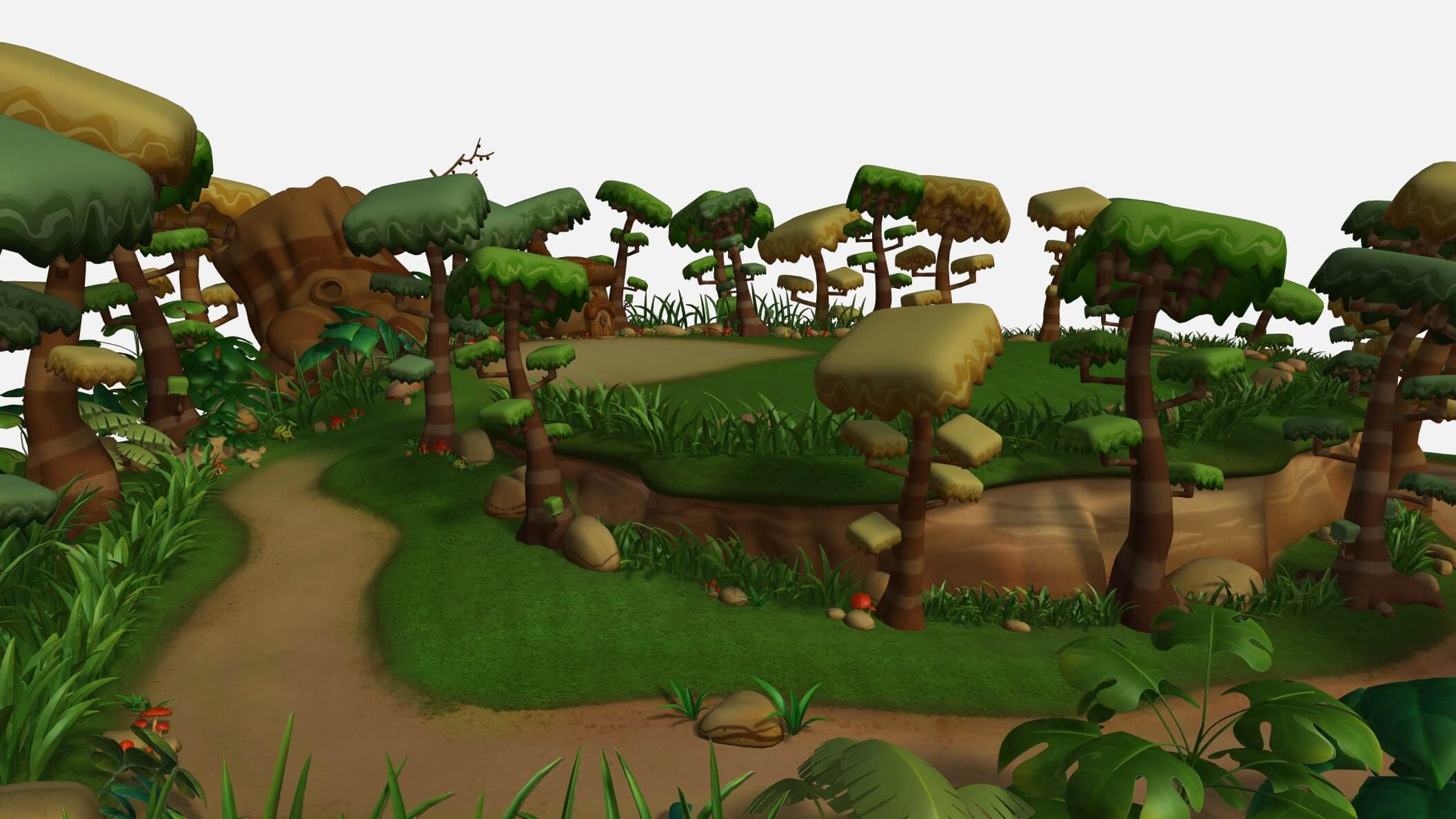 Cartoon Forest - 3D Model by tingting