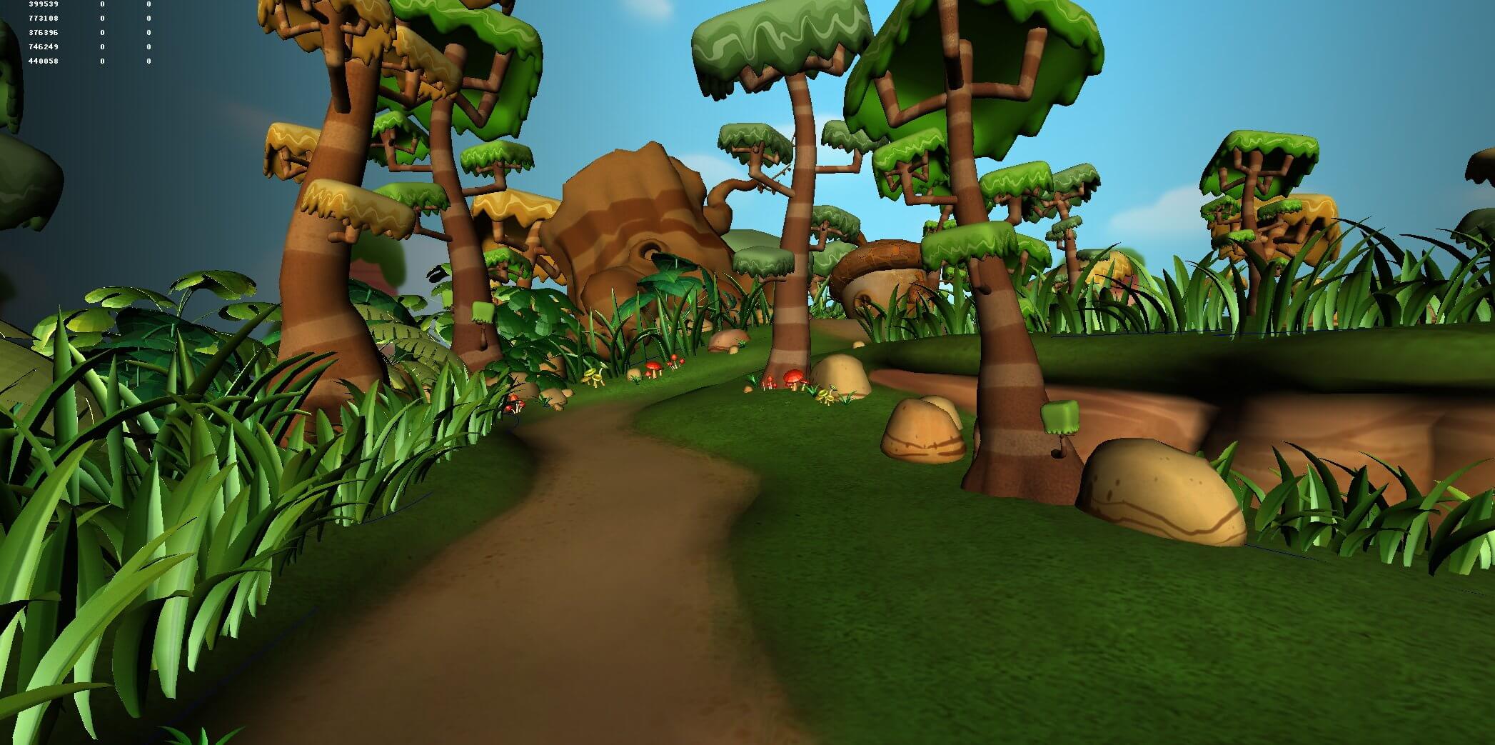 Cartoon Forest - 3D Model by tingting