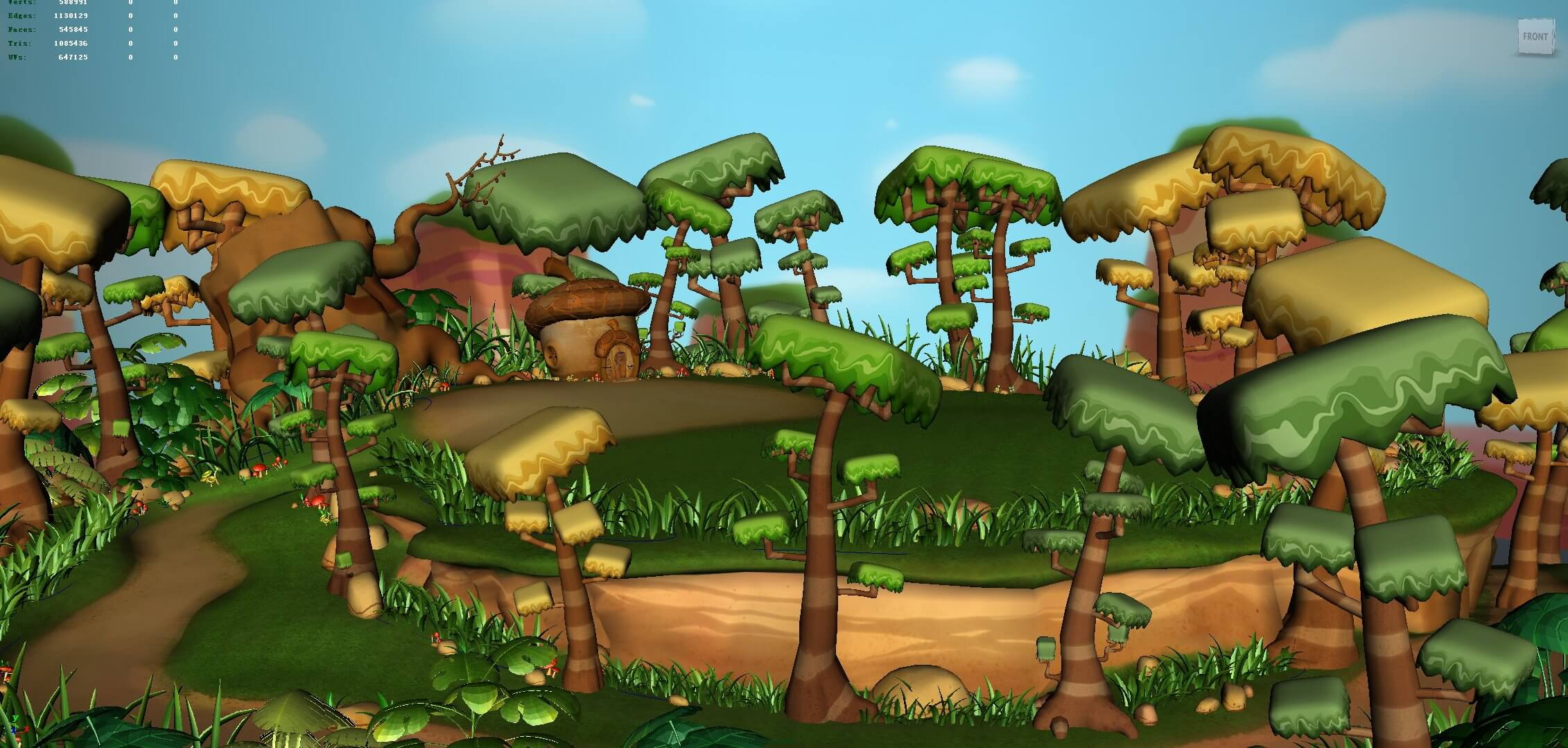 Cartoon Forest - 3D Model by tingting