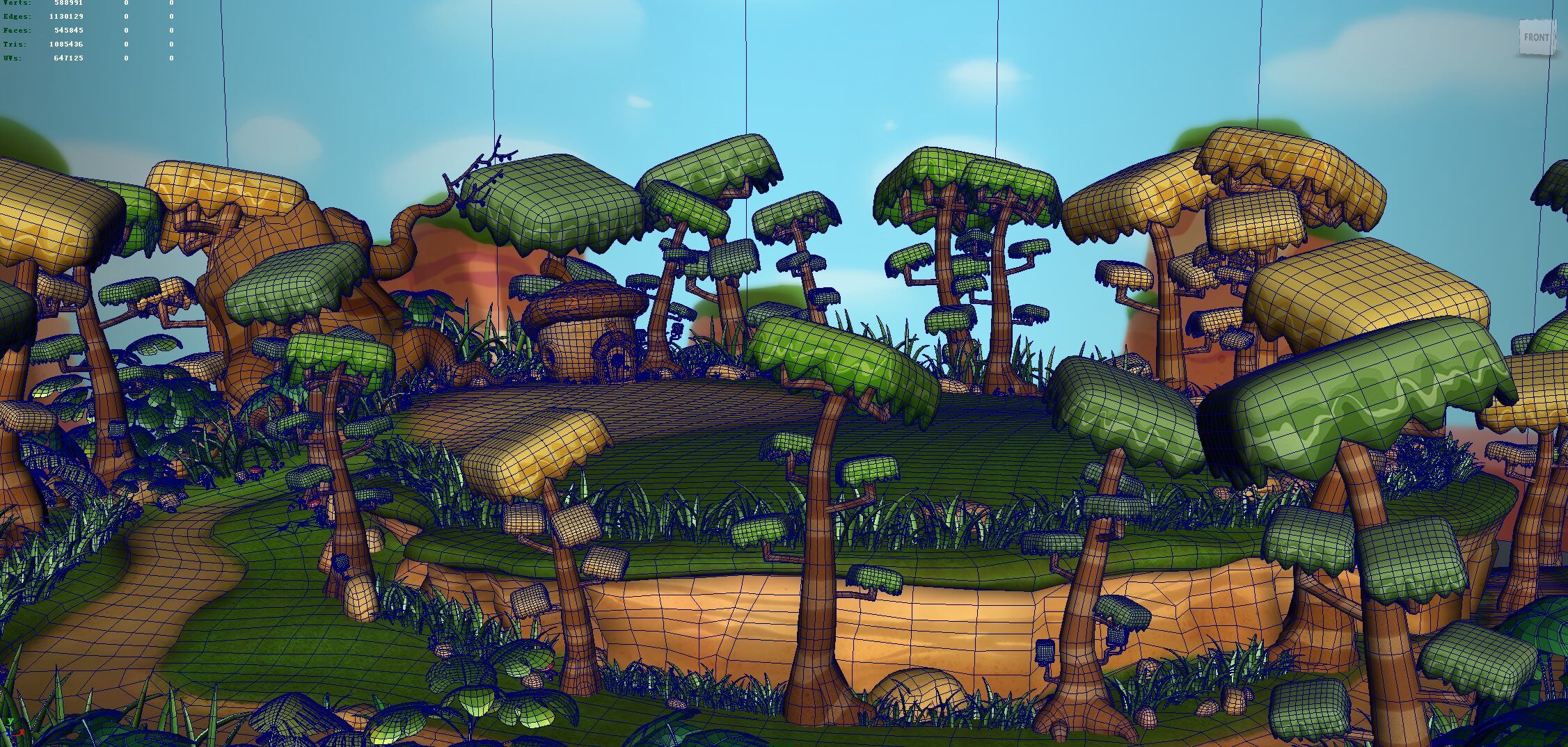 Cartoon Forest - 3D Model by tingting