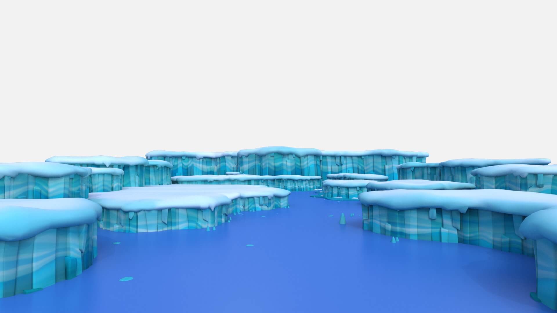 Cartoon Glacier - 3D Model by tingting