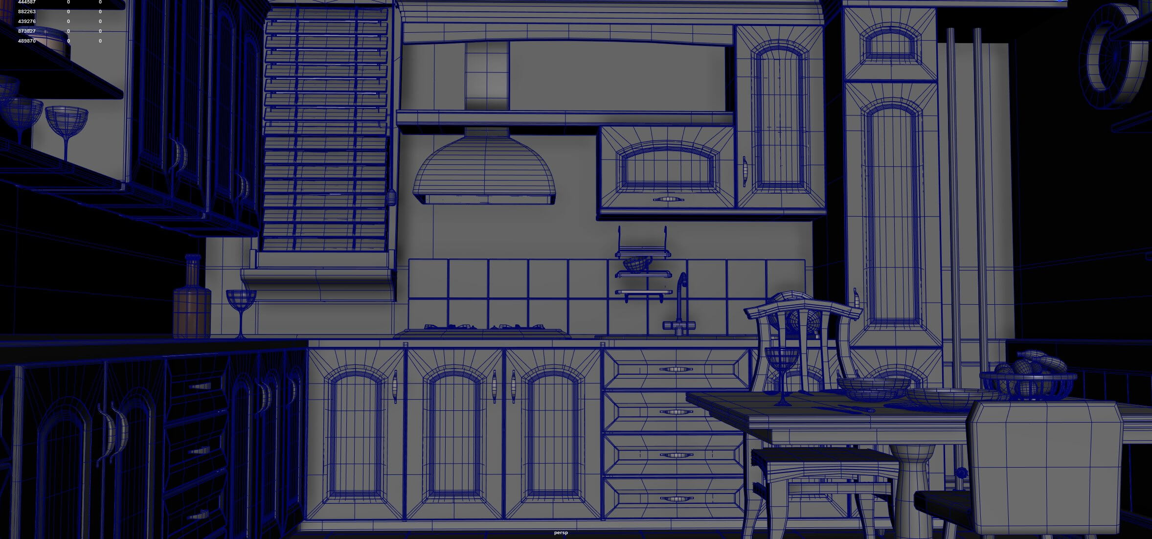 Cartoon Kitchen - 3D Model by tingting