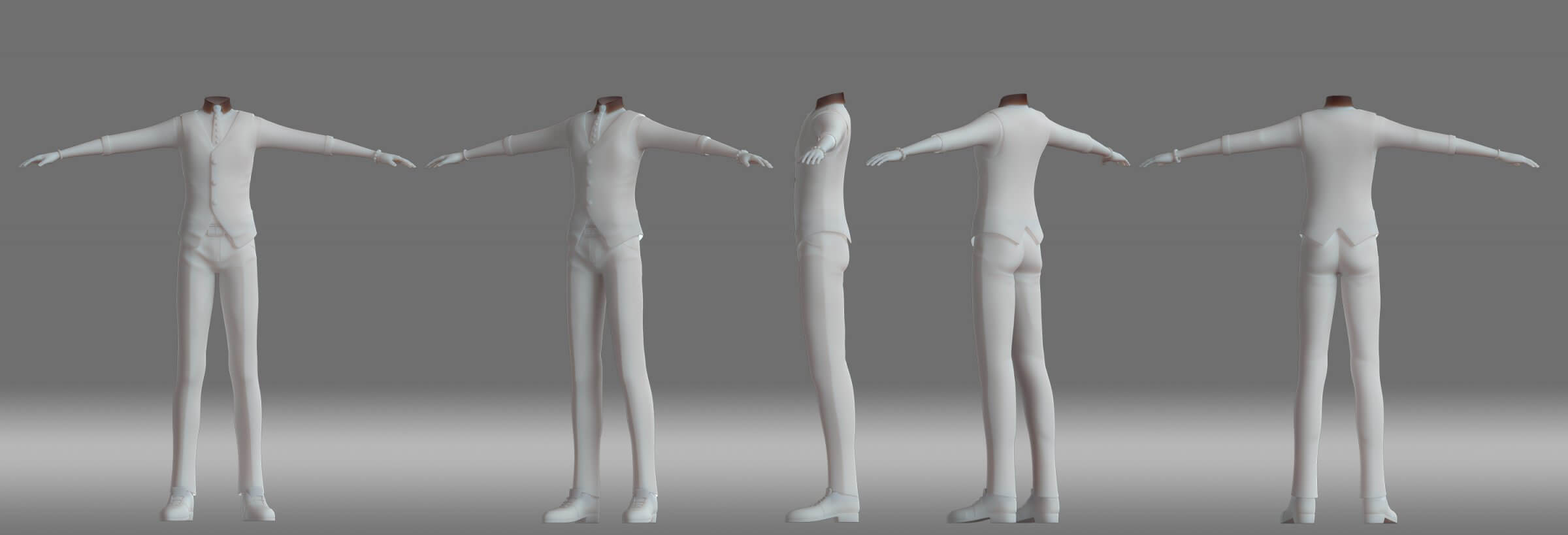 Cartoon Man Body - 3D Model by tingting